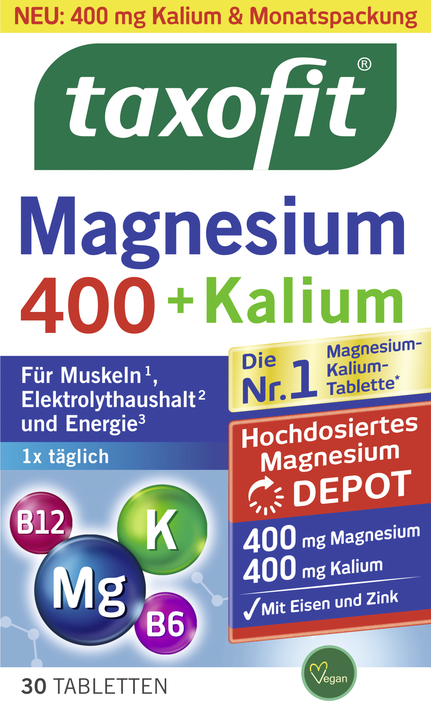 taxofit Magnesium 400 + Kalium Tab 30 online kaufen | rossmann.de