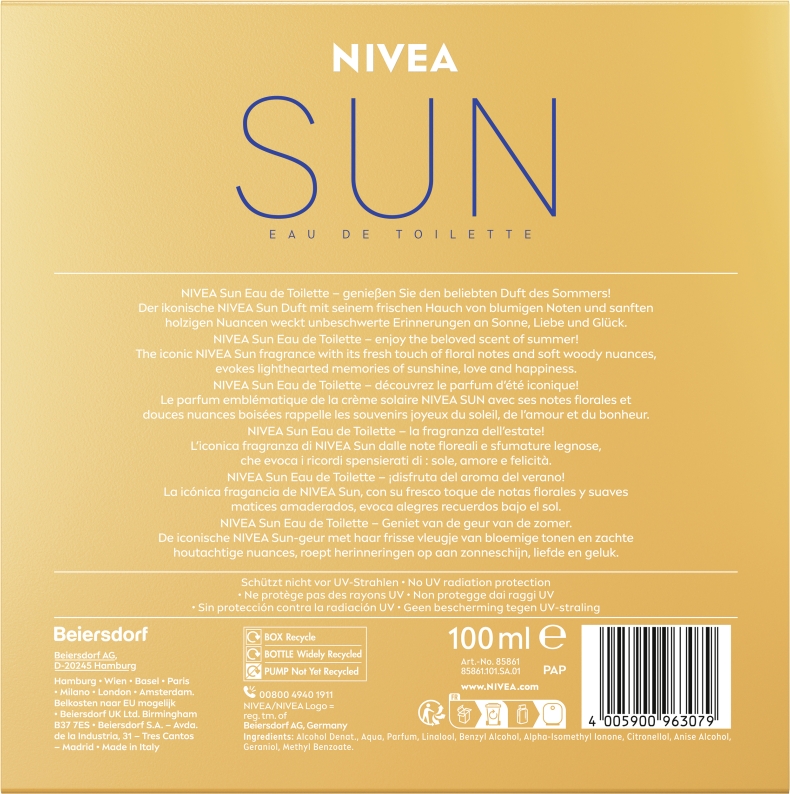 NIVEA Sun, EdT 100 ml online kaufen | rossmann.de