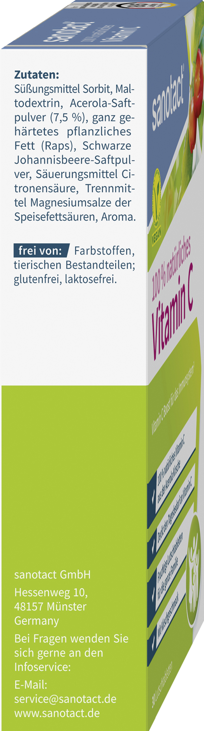 sanotact® 100 % natürliches Vitamin C Lutschtabletten online kaufen ...