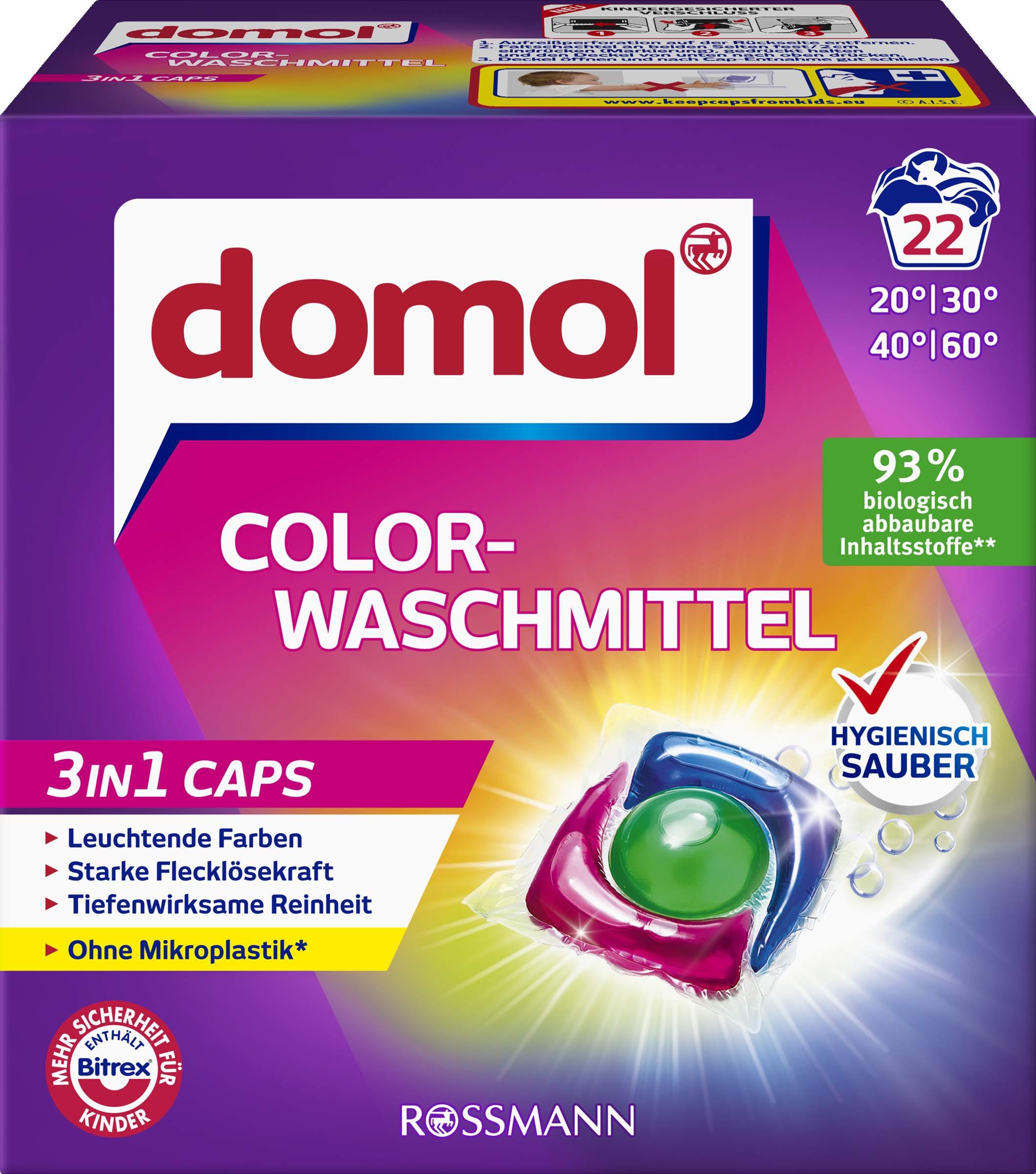 domol 3in1 Caps Colorwaschmittel online kaufen | rossmann.de