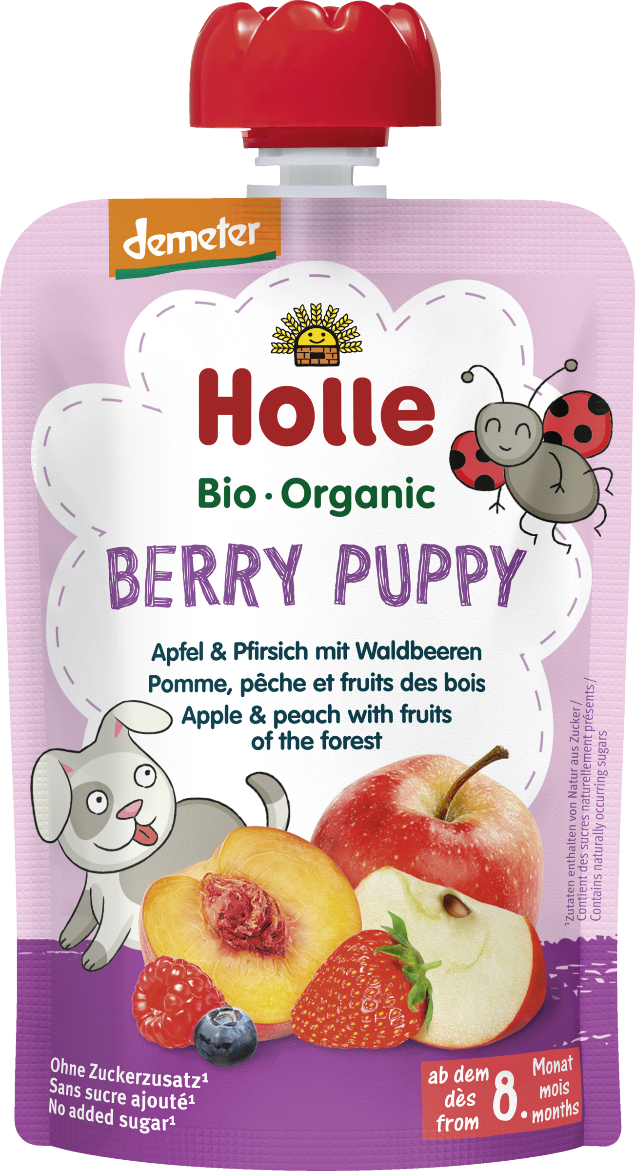 Holle Berry Puppy - Apfel & Pfirsich mit Waldbeeren ab dem 8. Monat ...