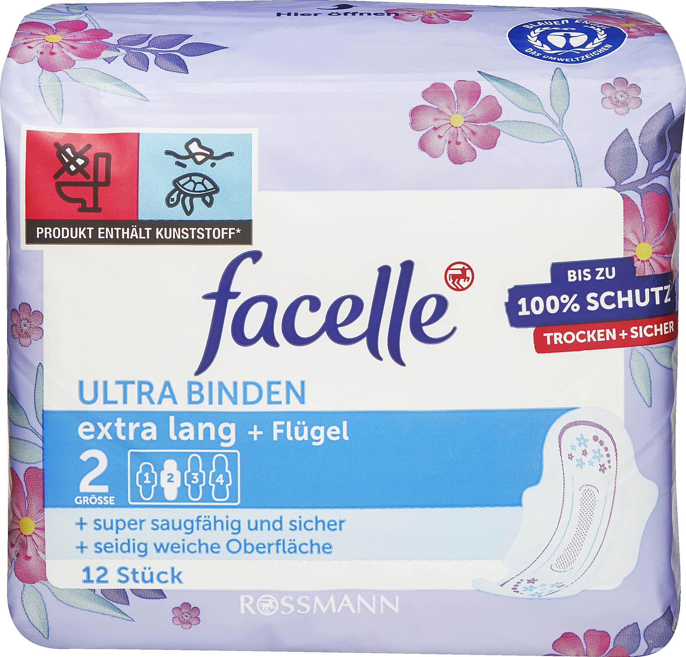 facelle Ultra-Binden extra lang + Flügel online kaufen | rossmann.de