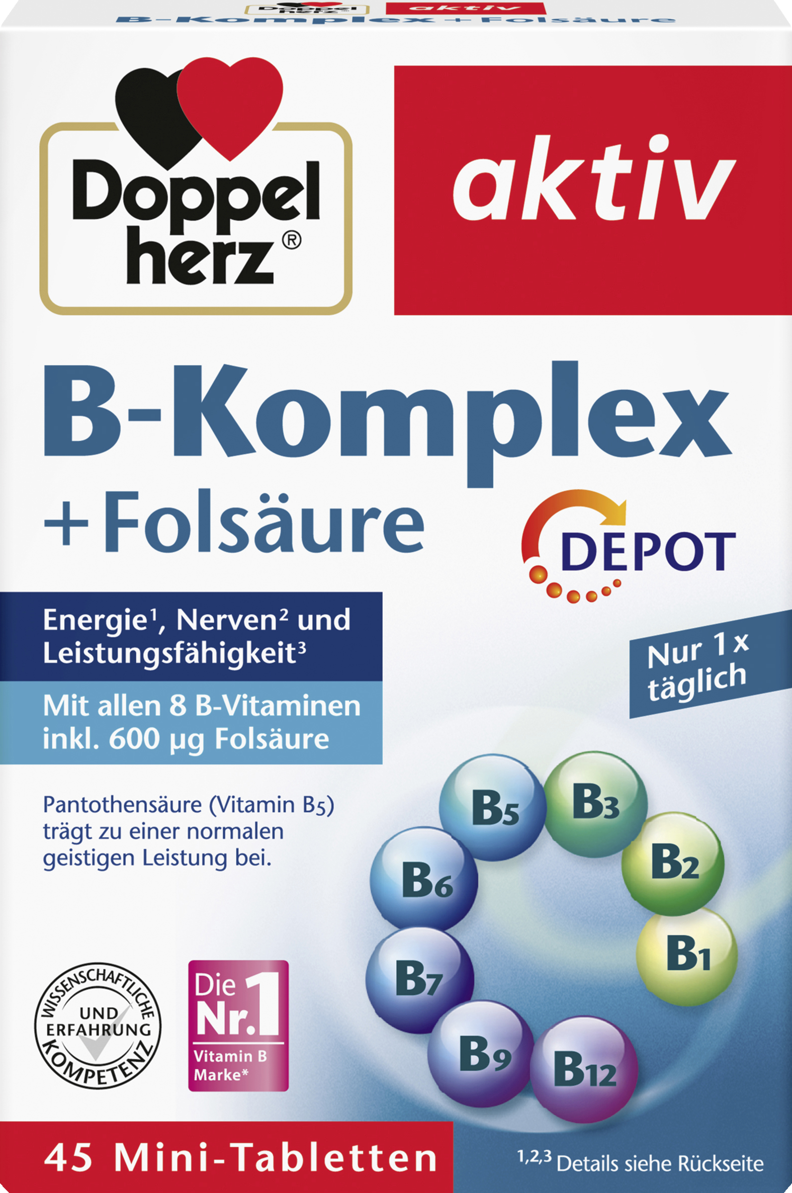 Doppelherz aktiv B-Komplex + Folsäure Mini-Tabletten online kaufen ...