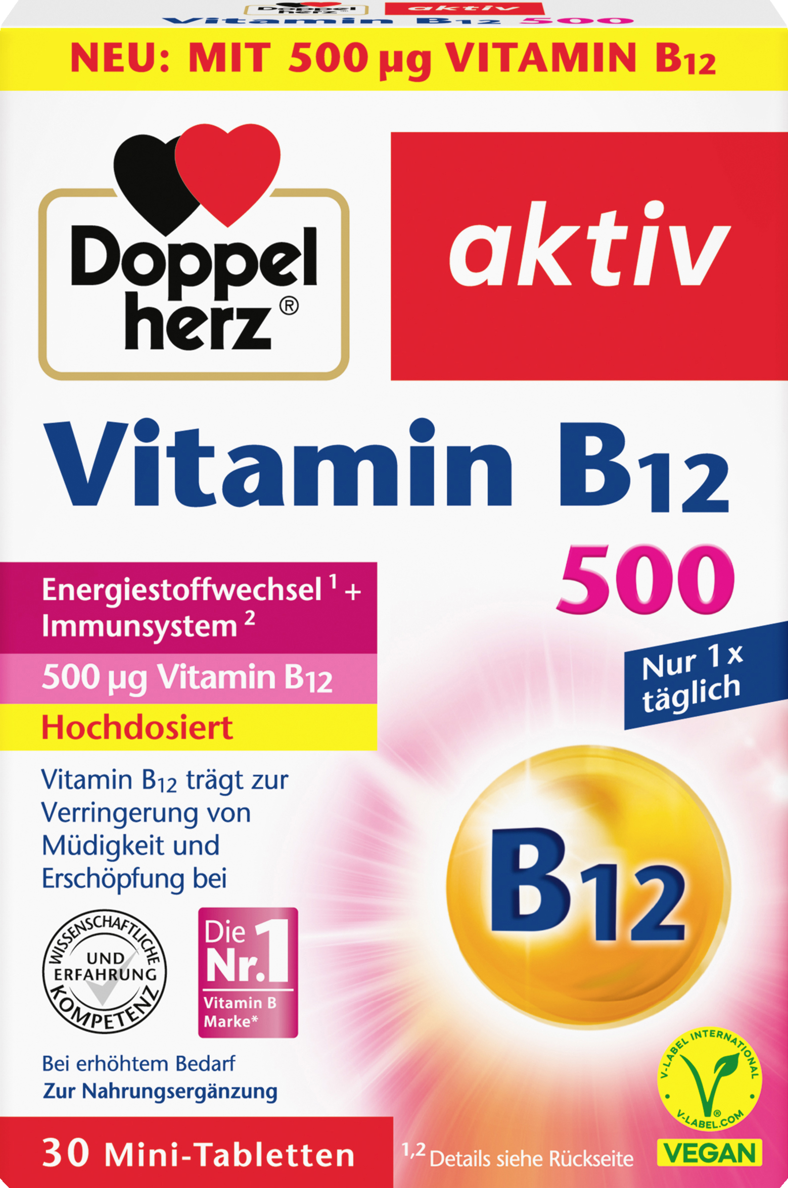 Doppelherz aktiv Vitamin B12 500 Mini-Tabletten online kaufen | rossmann.de