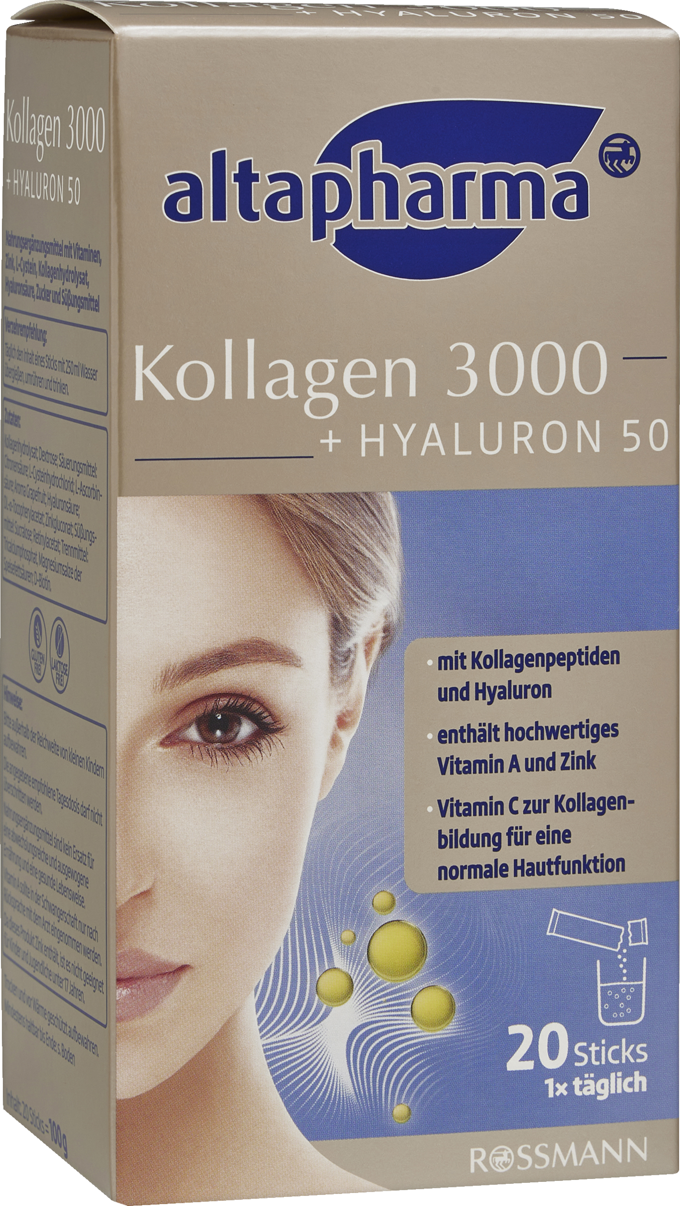 altapharma Kollagen 3000 + Hyaluron 50 Sticks online kaufen | rossmann.de