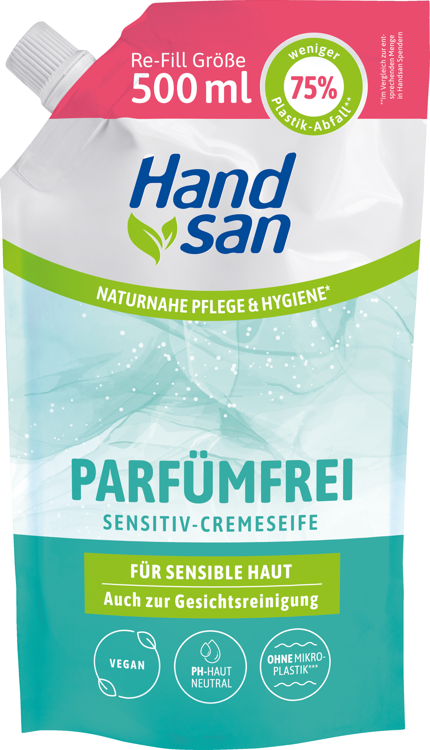 Handsan Sensitiv-Cremeseife parfümfrei Nachfüllbeutel online kaufen ...