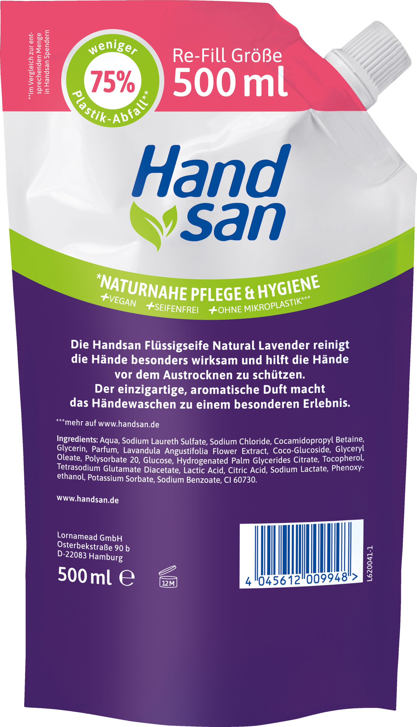 Handsan aromatische Flüssigseife Natural Lavender Nachfüllbeutel online ...
