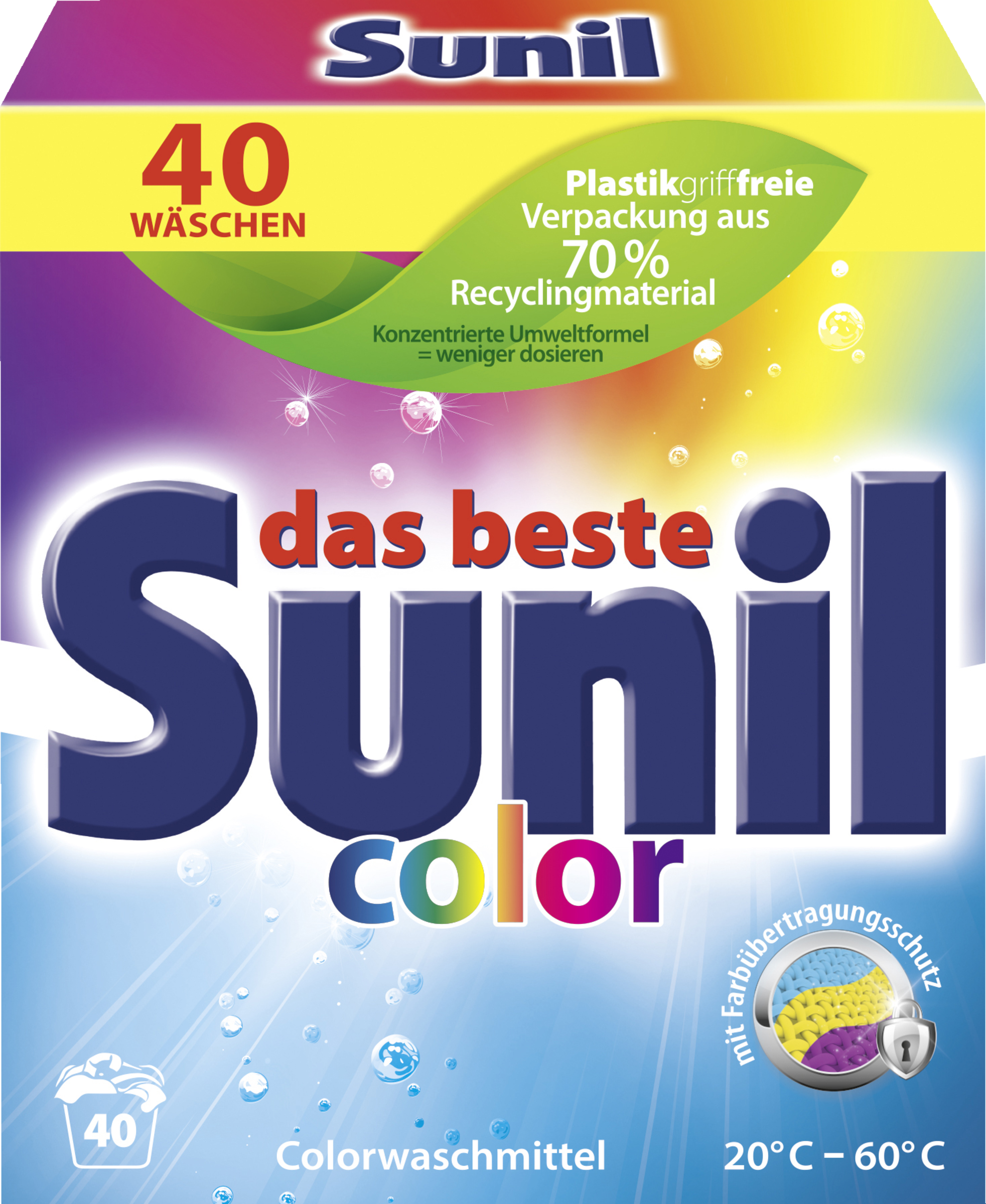 Sunil Colorwaschmittel Pulver 40 WL online kaufen | rossmann.de