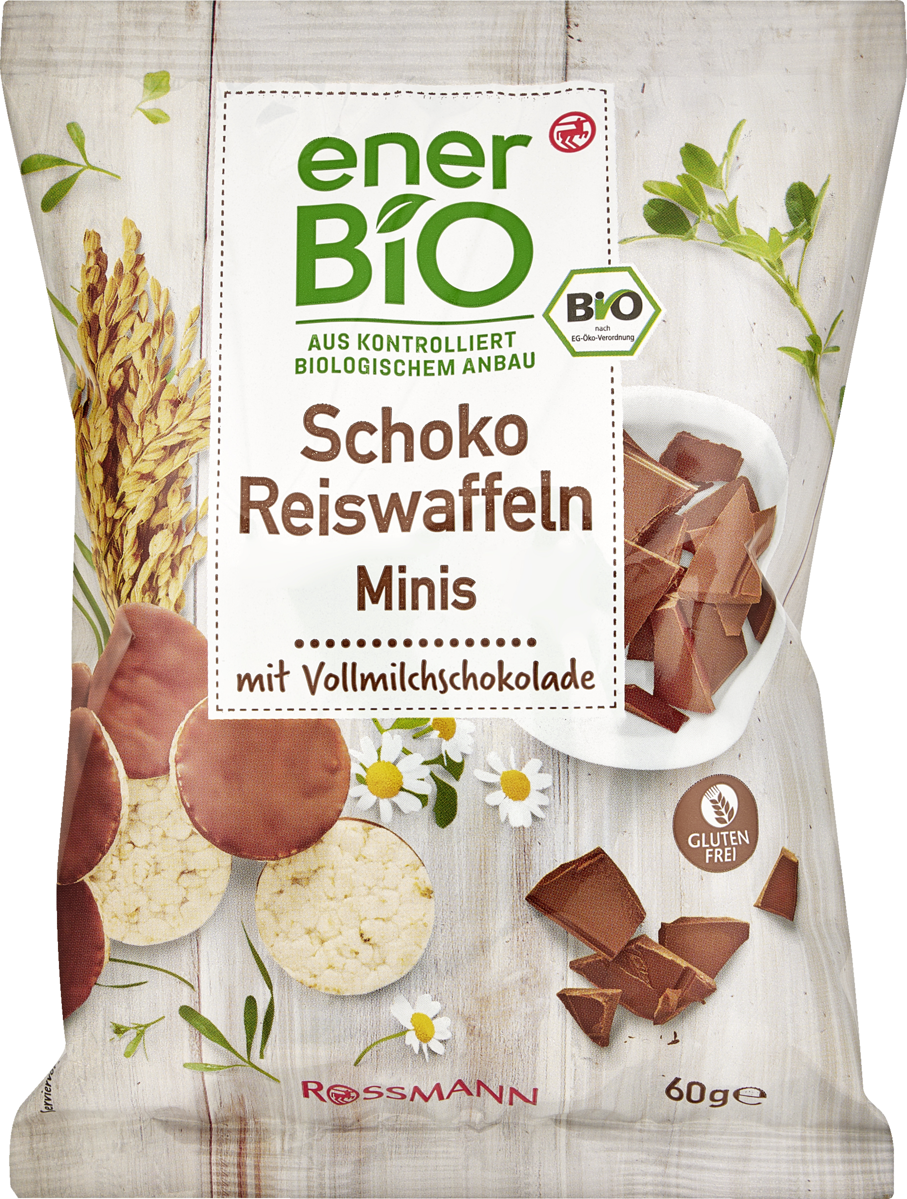 enerBiO Schoko Reiswaffeln Mini Vollmilch online kaufen | rossmann.de