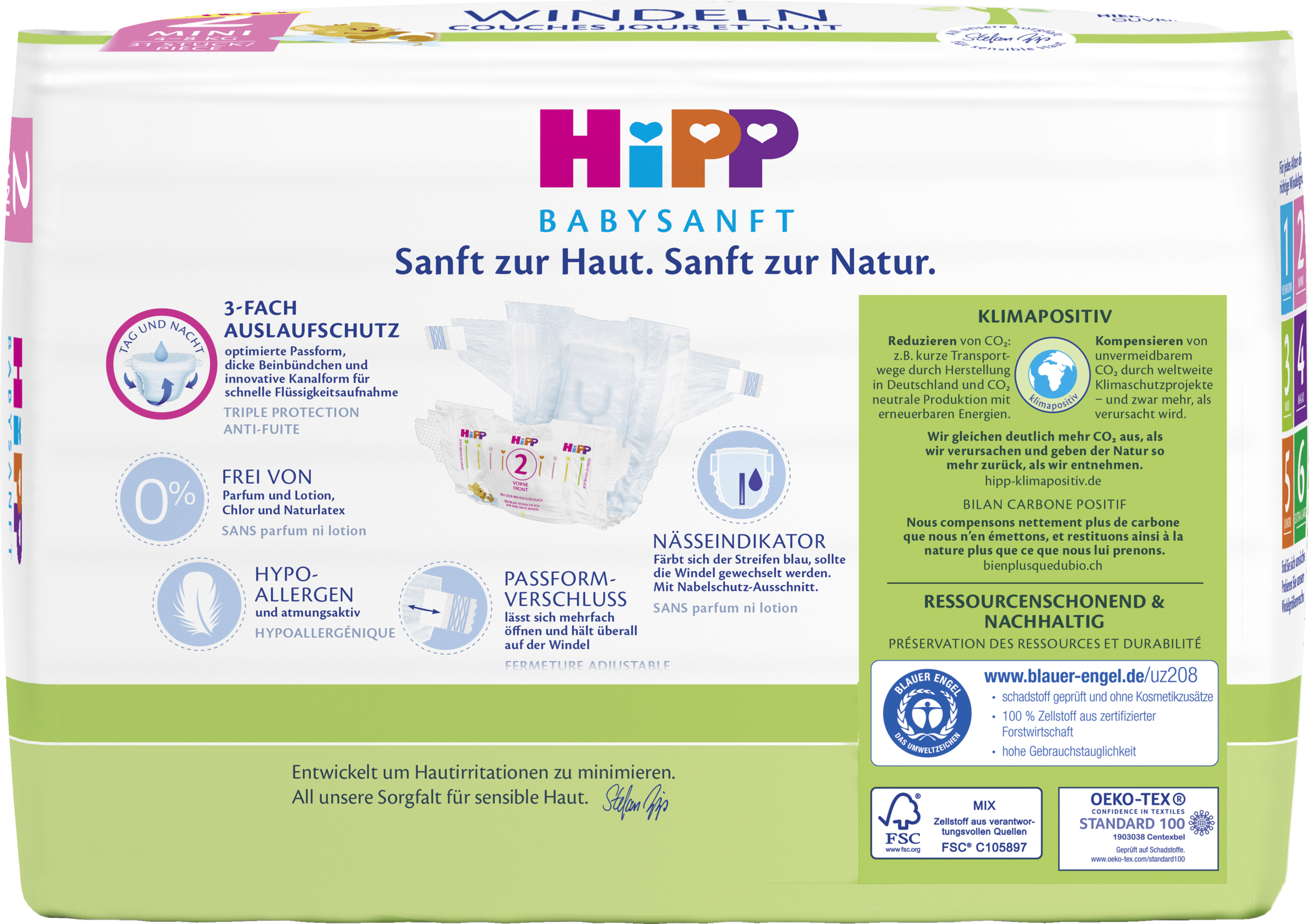 HiPP Babysanft Windeln Mini Größe 2 (4-8 kg) online kaufen | rossmann.de