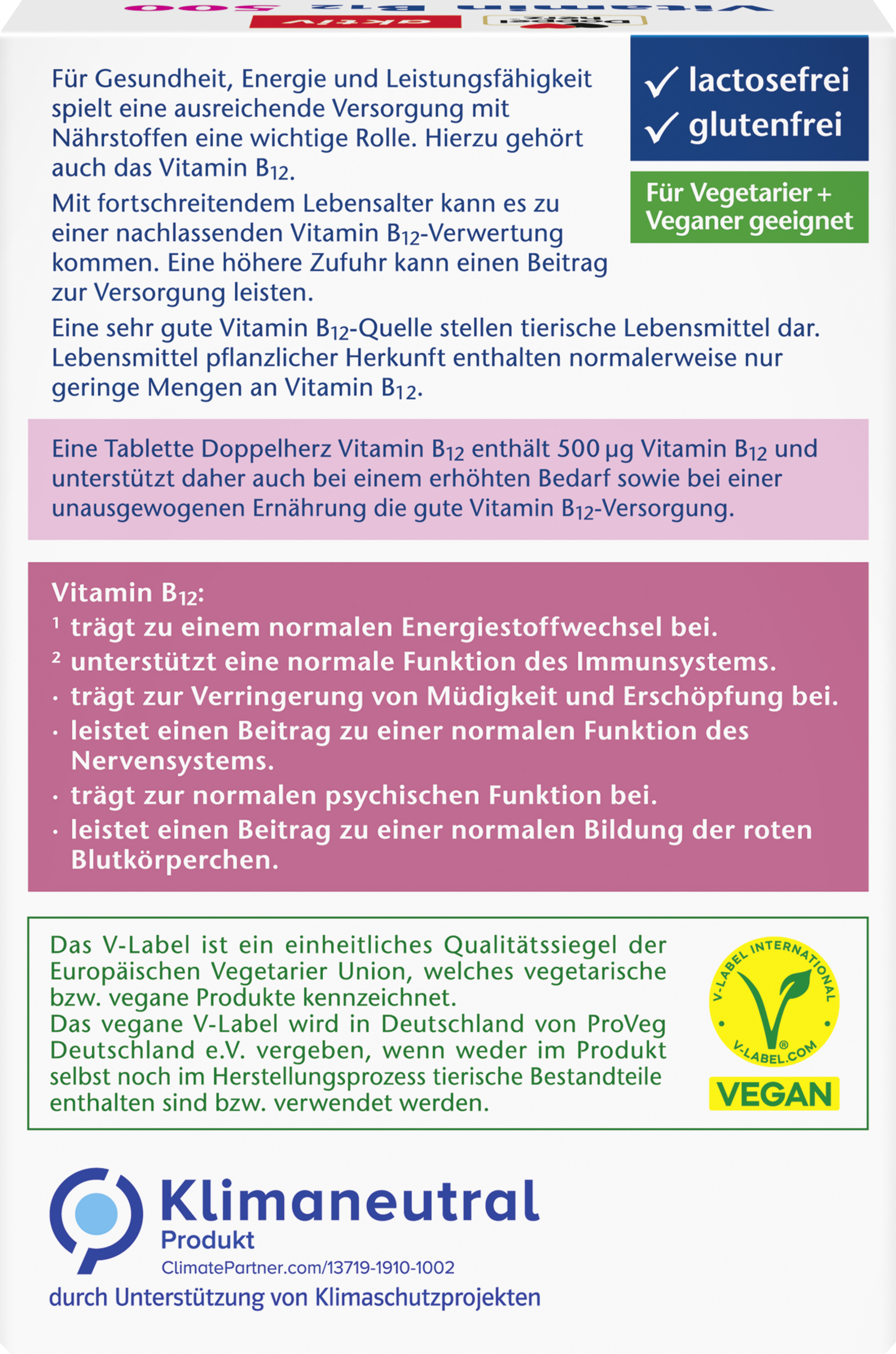 Doppelherz Großpackung Doppelherz Vitamin B12 500 Mini-Tabletten online ...