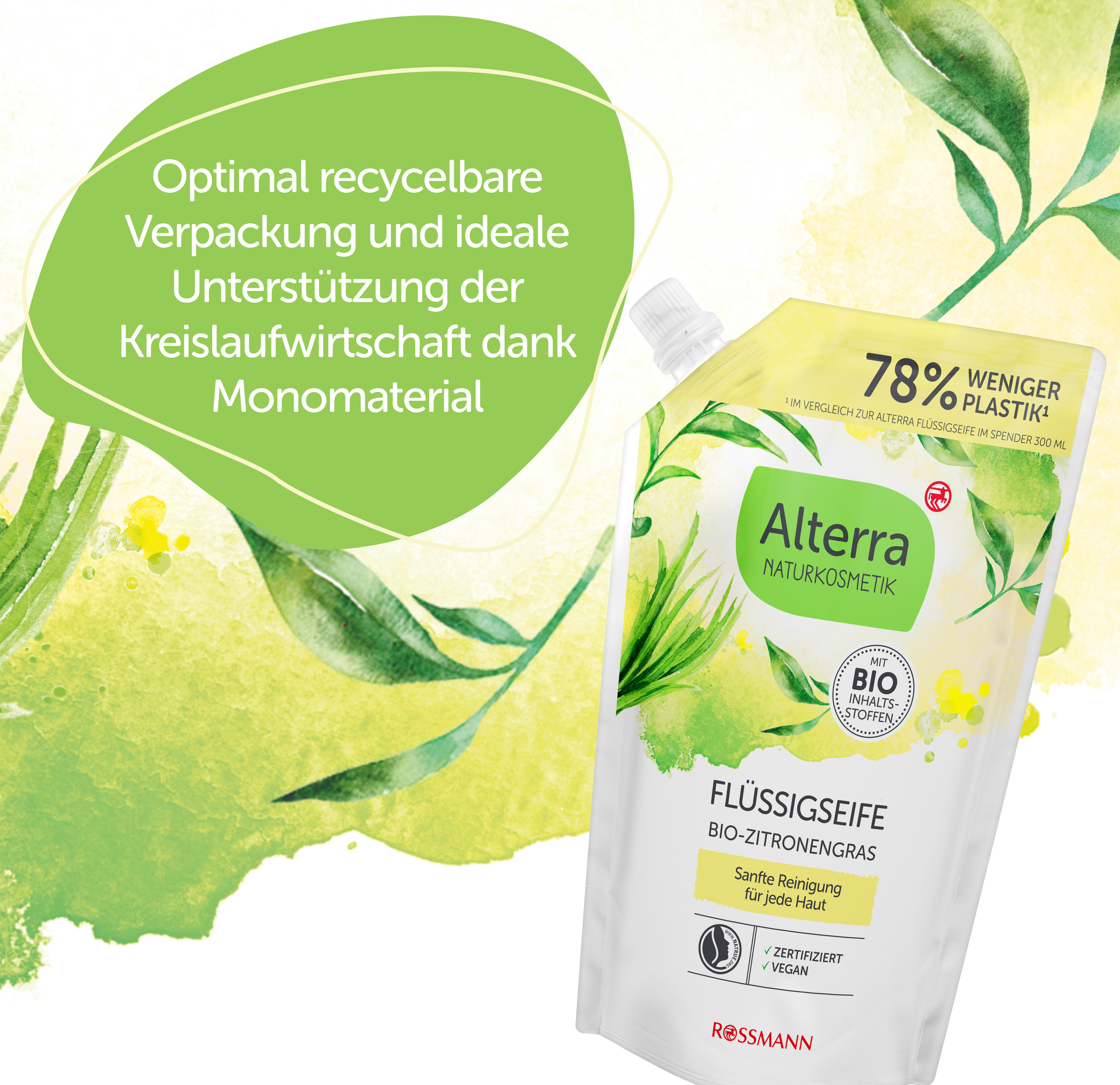 Alterra NATURKOSMETIK Flüssigseife Bio-Zitronengras Nachfüllbeutel ...