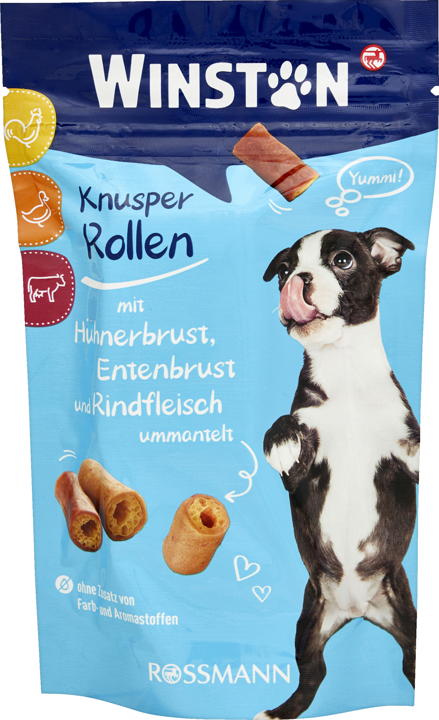 Winston Knusper Rollen mit Hühnerbrust, Entenbrust und Rindfleisch ...