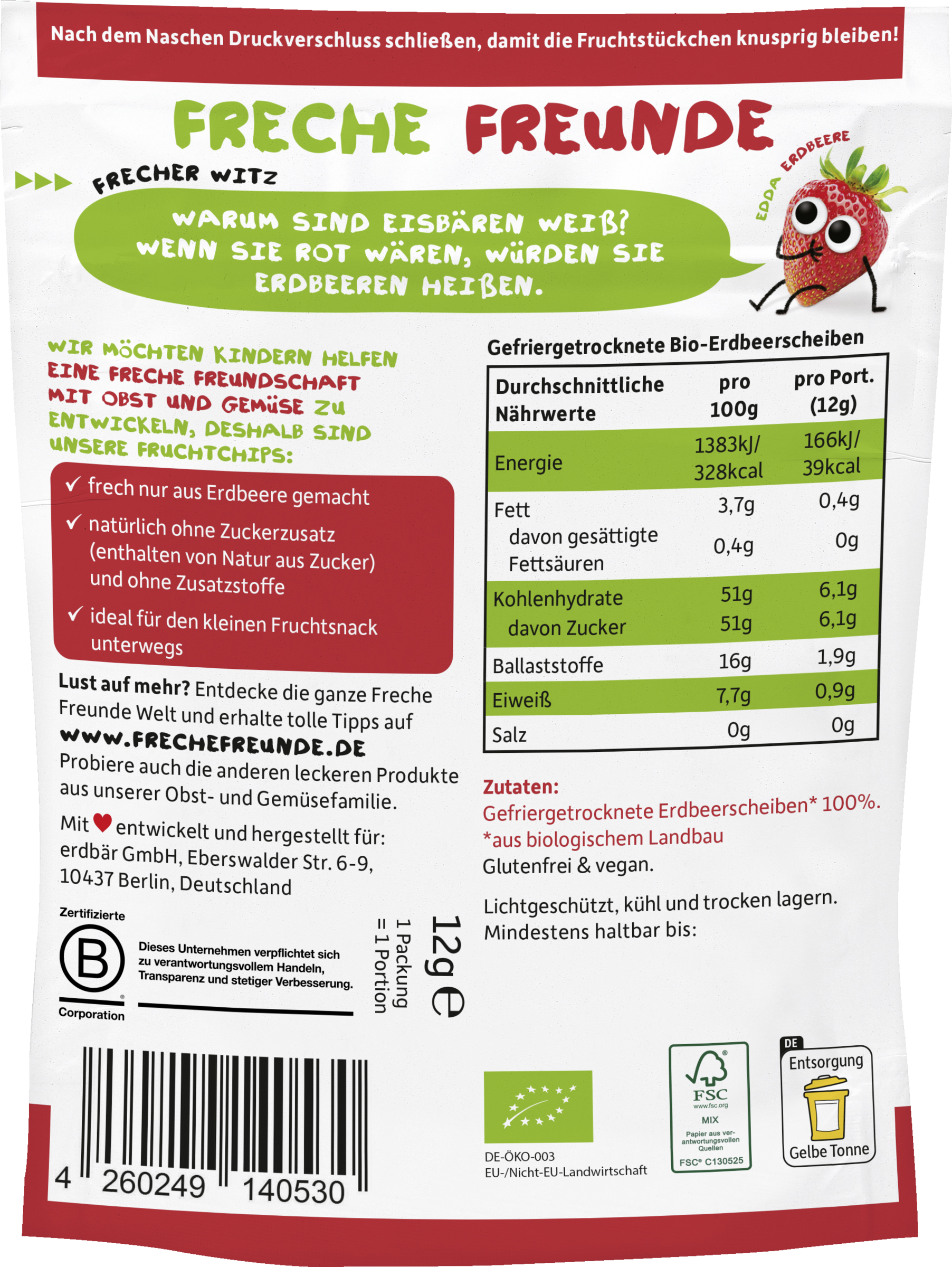 Freche Freunde Bio Fruchtchips Erdbeere online kaufen | rossmann.de