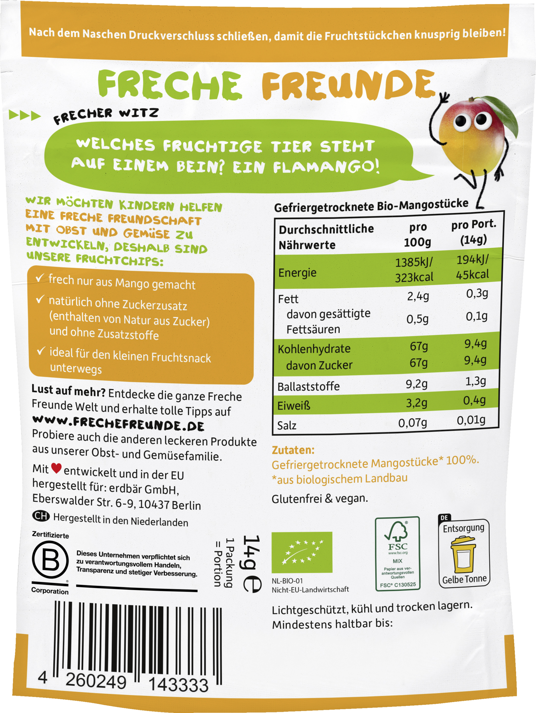 Freche Freunde Bio Fruchtchips Mango online kaufen | rossmann.de