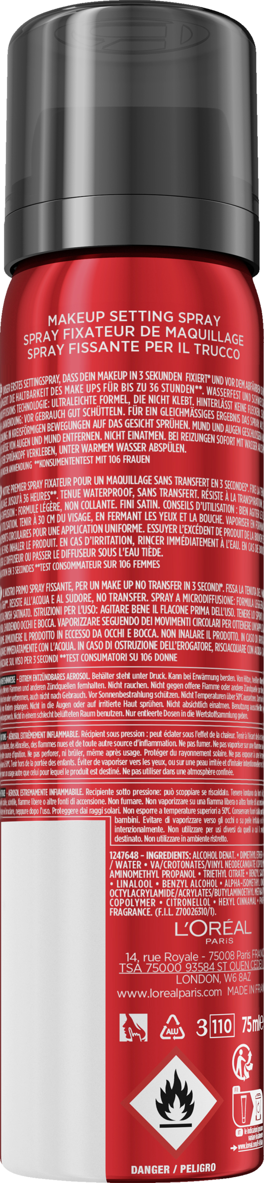 L’Oréal Paris Setting Spray Infaillible: 3-Second Setting Mist online ...