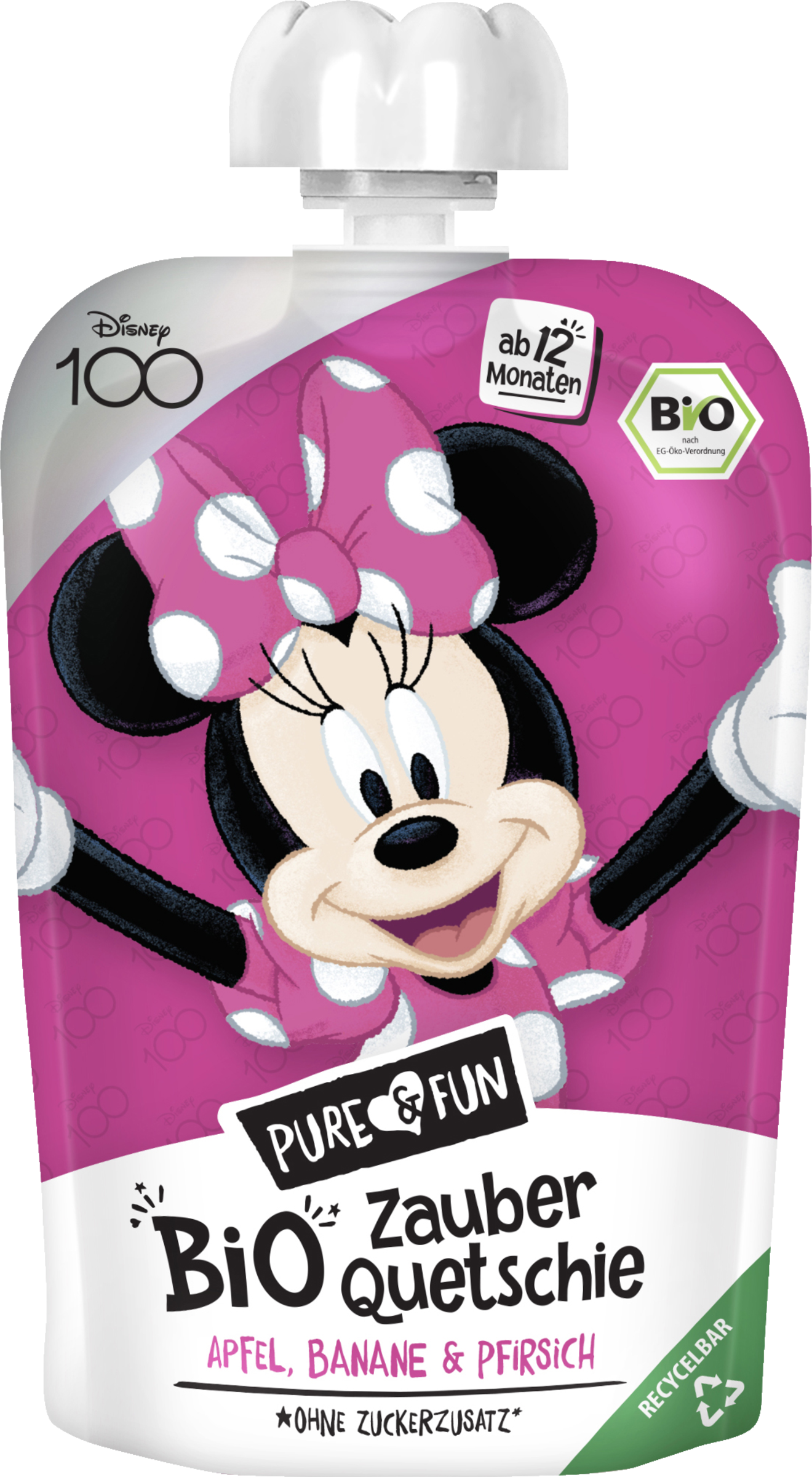 Pure&Fun Bio Zauber Quetschie Minnie Apfel, Banane & Pfirsich online ...