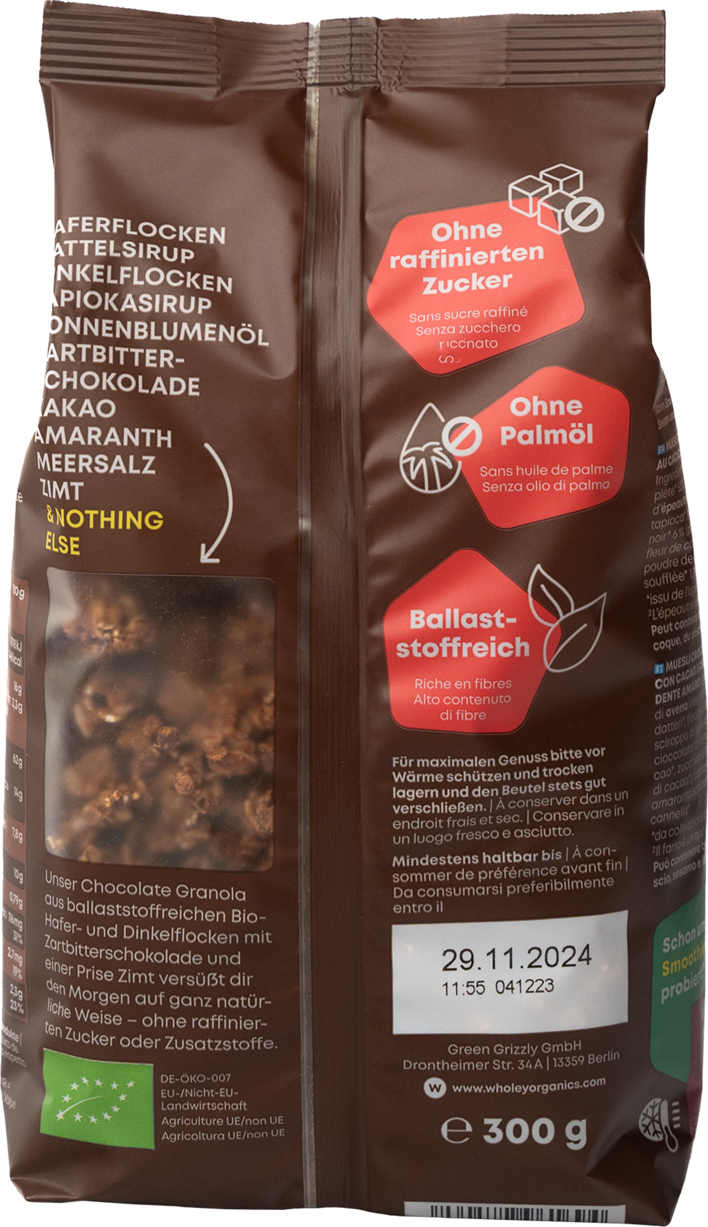 Wholey Bio Crunchy Choc Sea Salt Granola online kaufen | rossmann.de