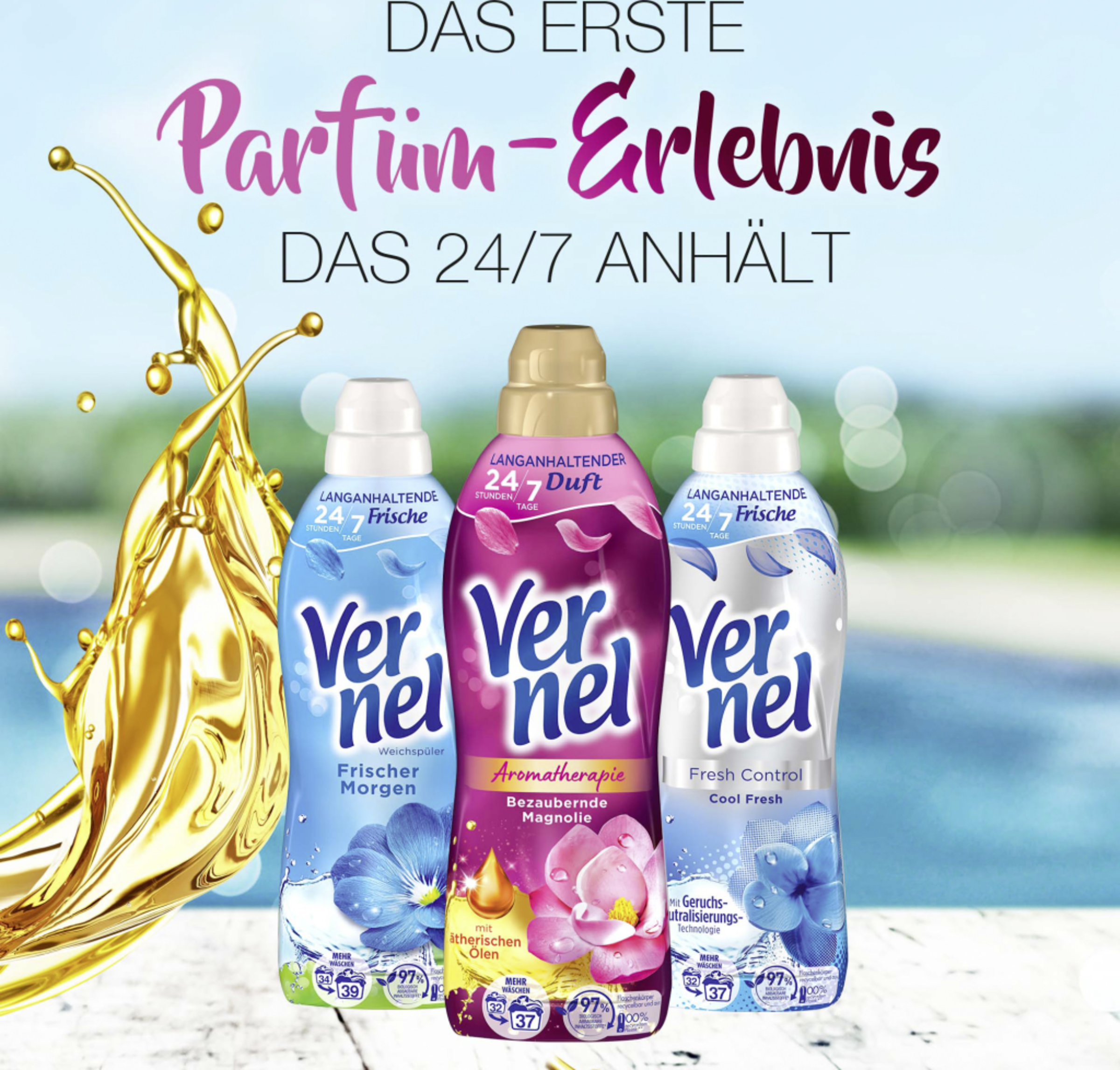 Vernel Weichspüler Aromatherapie Bezaubernde Magnolie 37 WL online ...