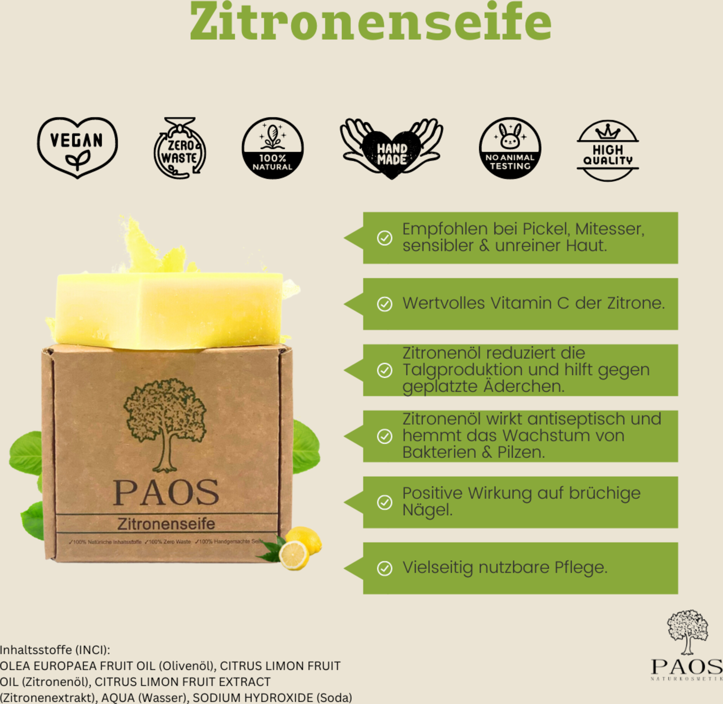 PAOS Zitronen Seife online kaufen | rossmann.de