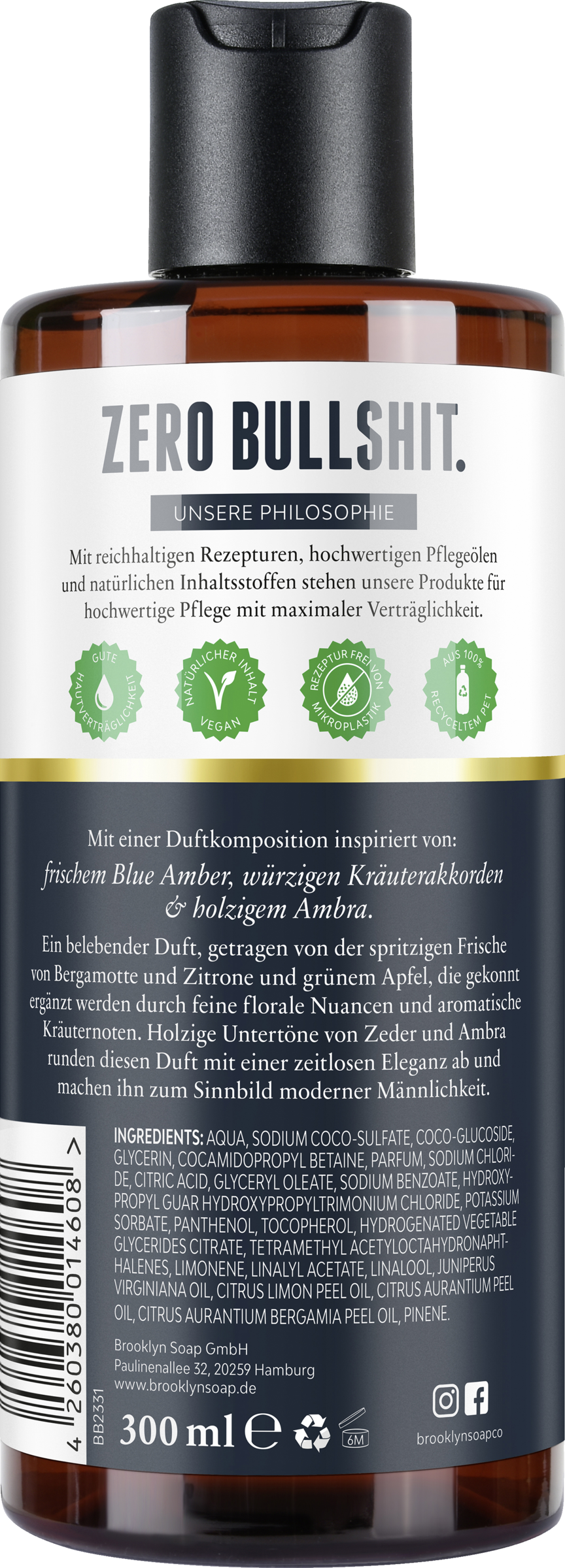 Brooklyn Soap Company Body Wash Blue Amber & Cedar online kaufen ...