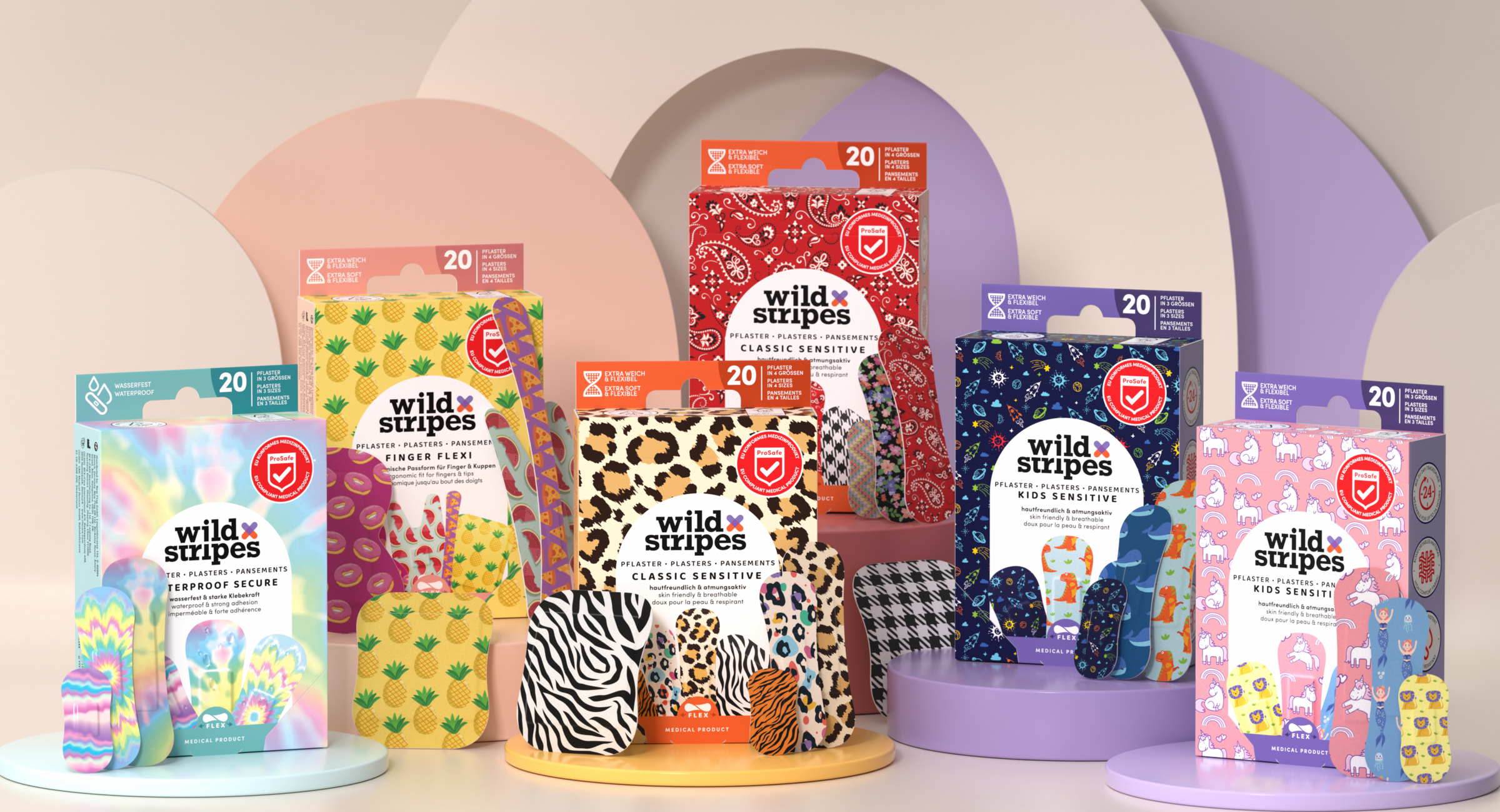 Wild Stripes Pflaster Waterproof Secure Rainbow online kaufen | rossmann.de