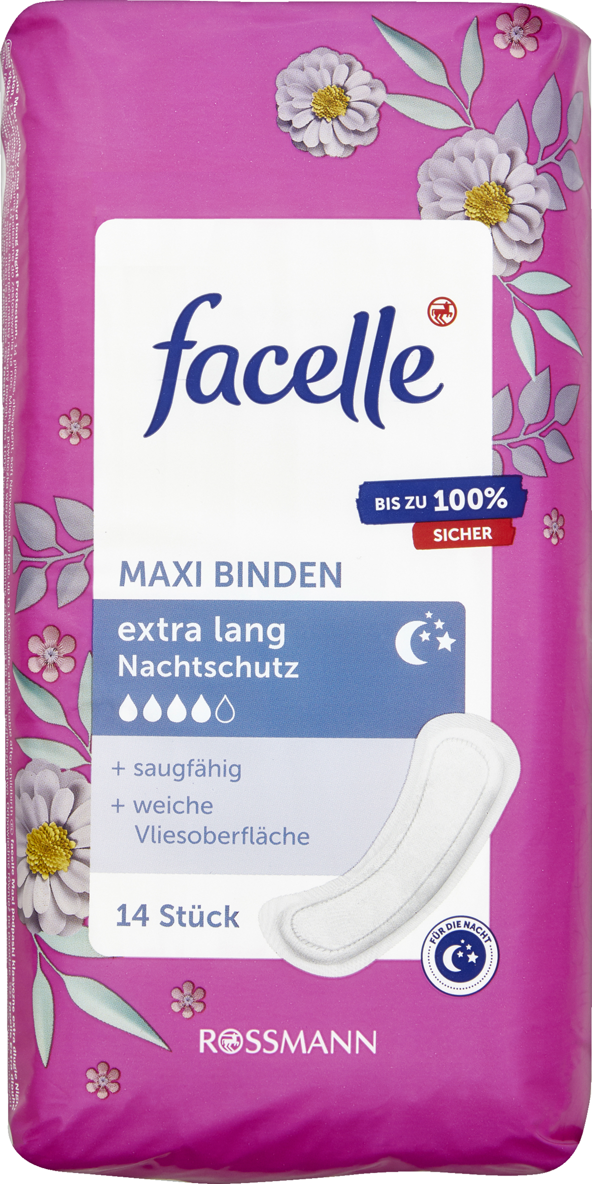facelle Maxi Binden extra lang Nachtschutz online kaufen | rossmann.de