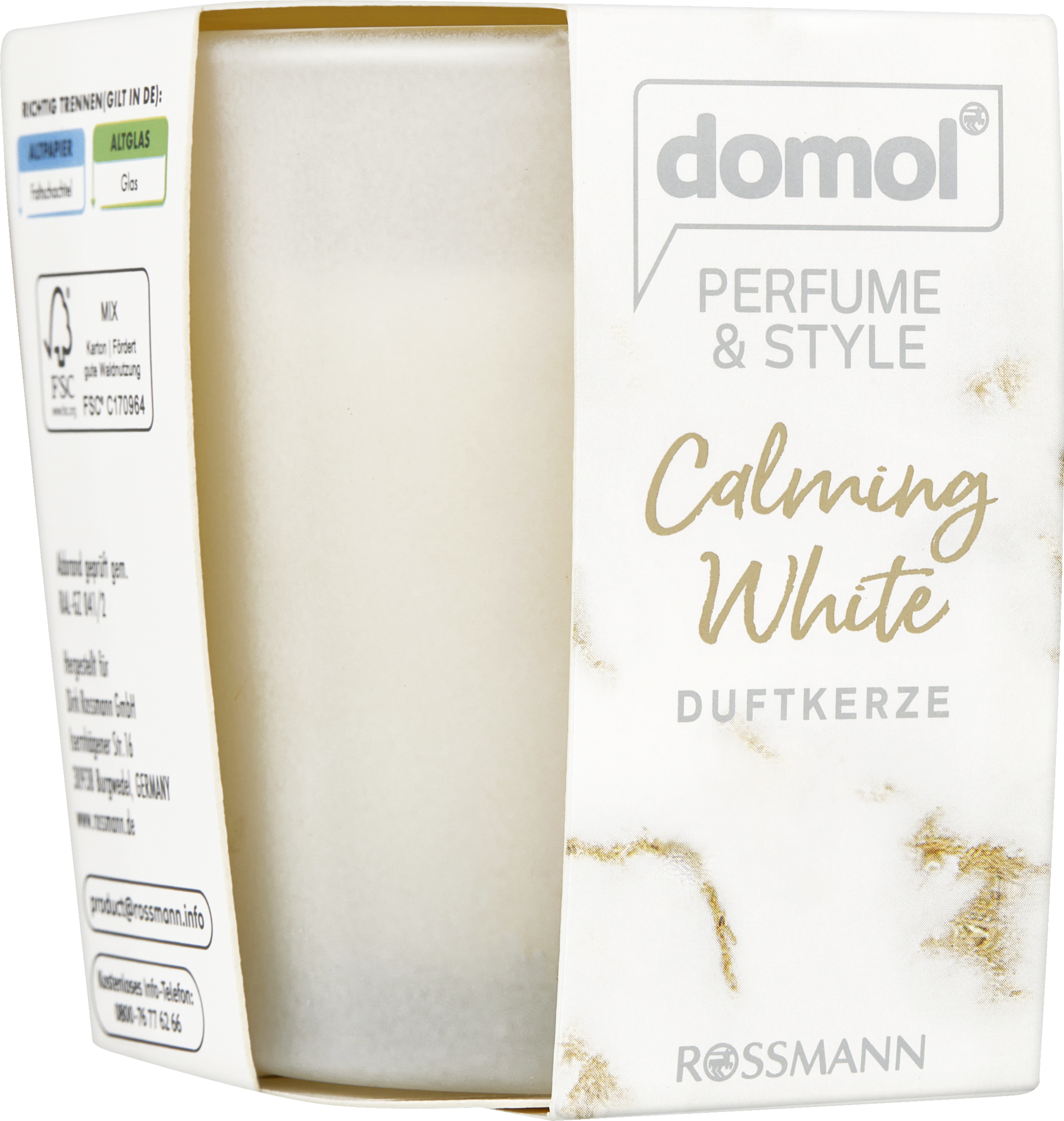 domol Perfume & Style Duftkerze Calming White online kaufen | rossmann.de