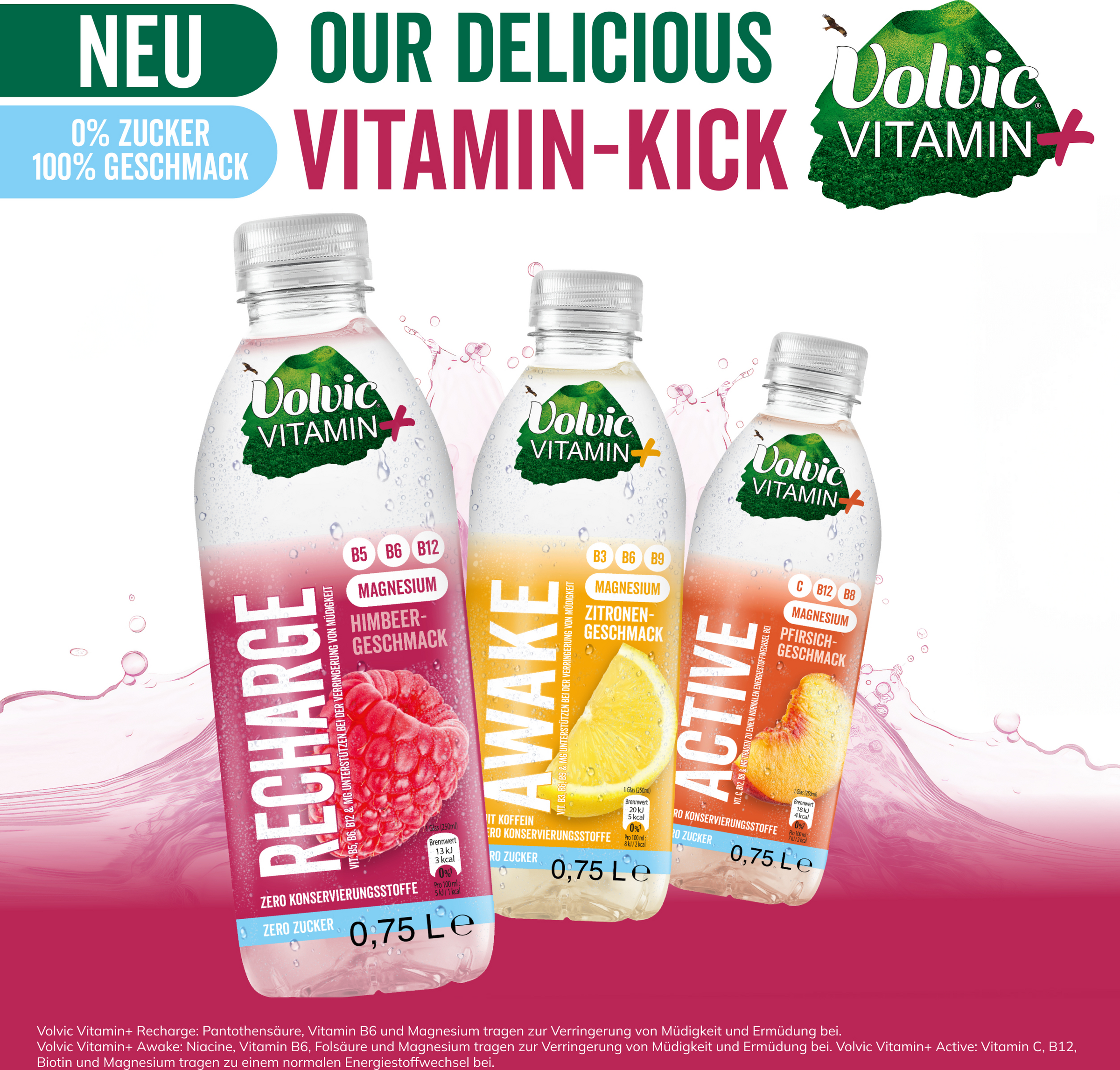 Volvic RECHARGE Vitamin+ Himbeere | rossmann.de