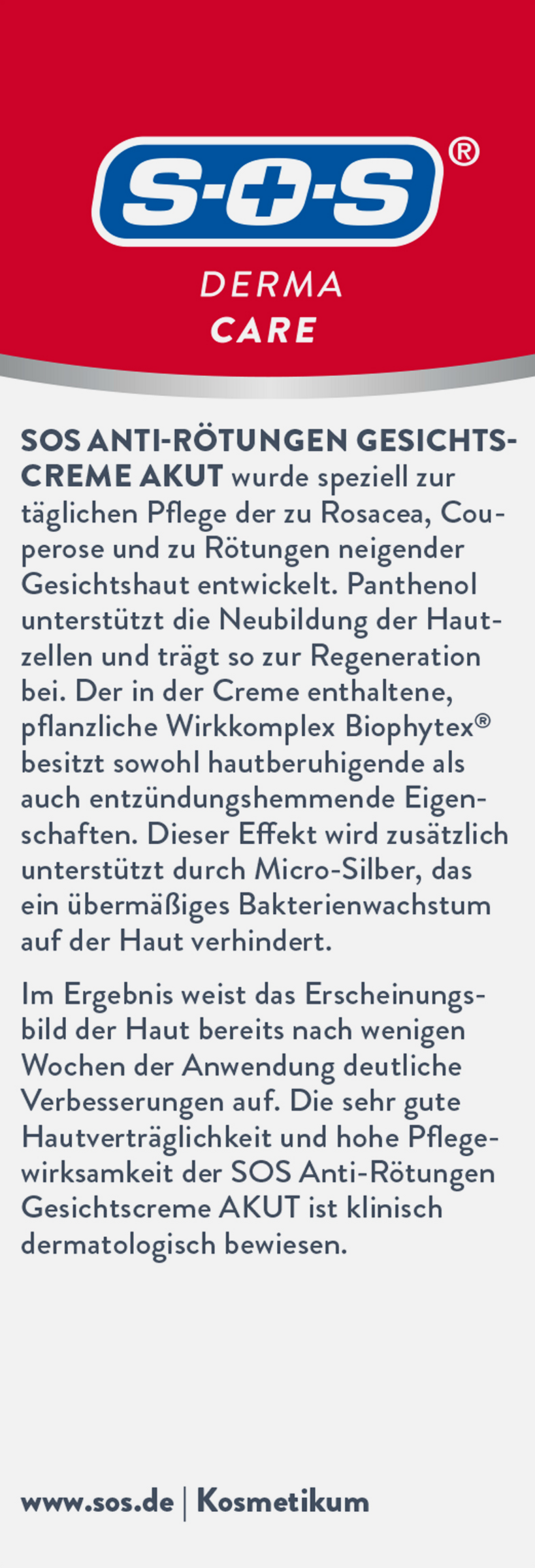 SOS Derma Care Anti-Rötungen Gesichtscreme Akut online kaufen | rossmann.de