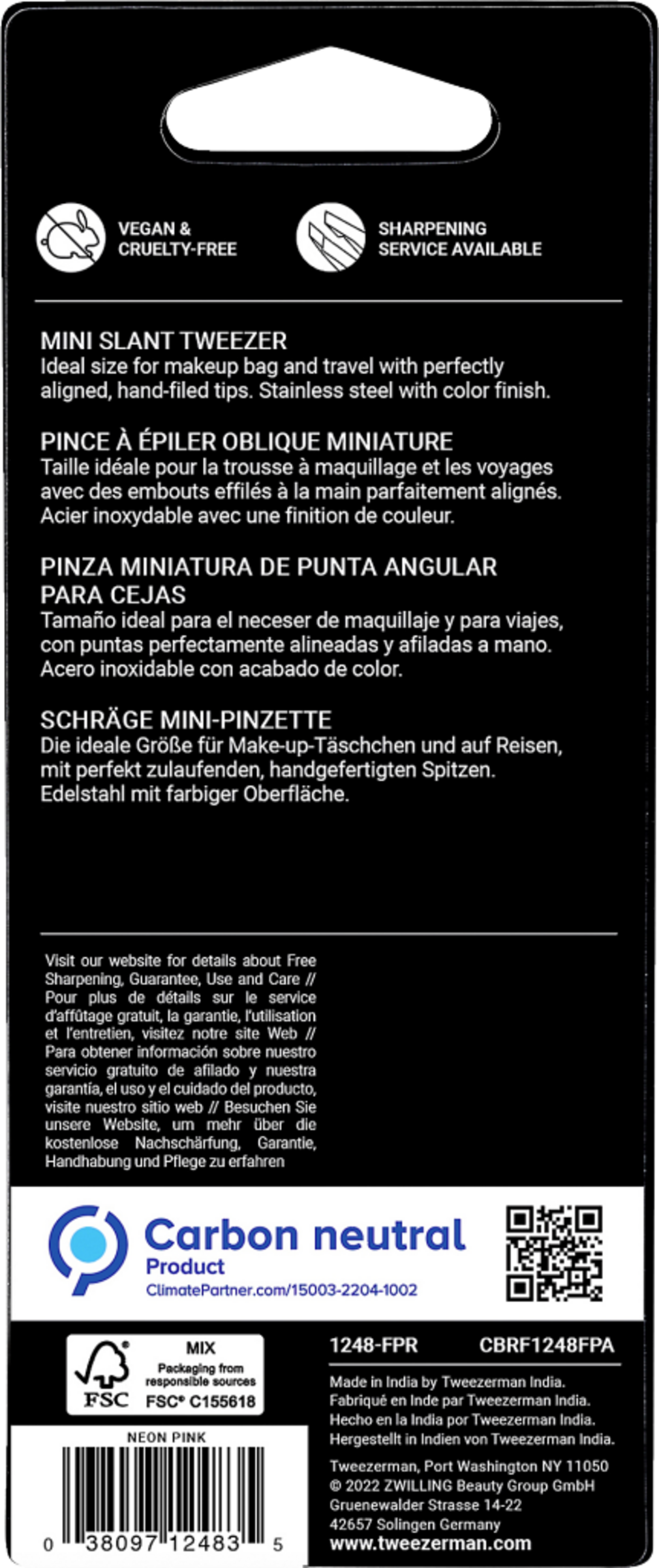 Tweezerman Mini Slant Tweezer - Schräge Mini Pinzette, Neon Pink online ...