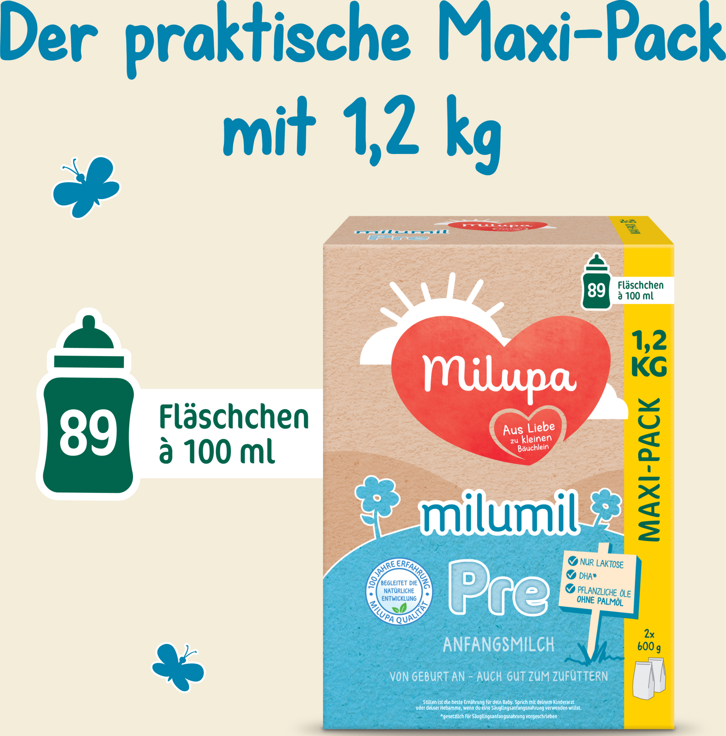 Milupa Milumil Pre Anfangsmilch von Geburt an Maxi-Pack online kaufen ...