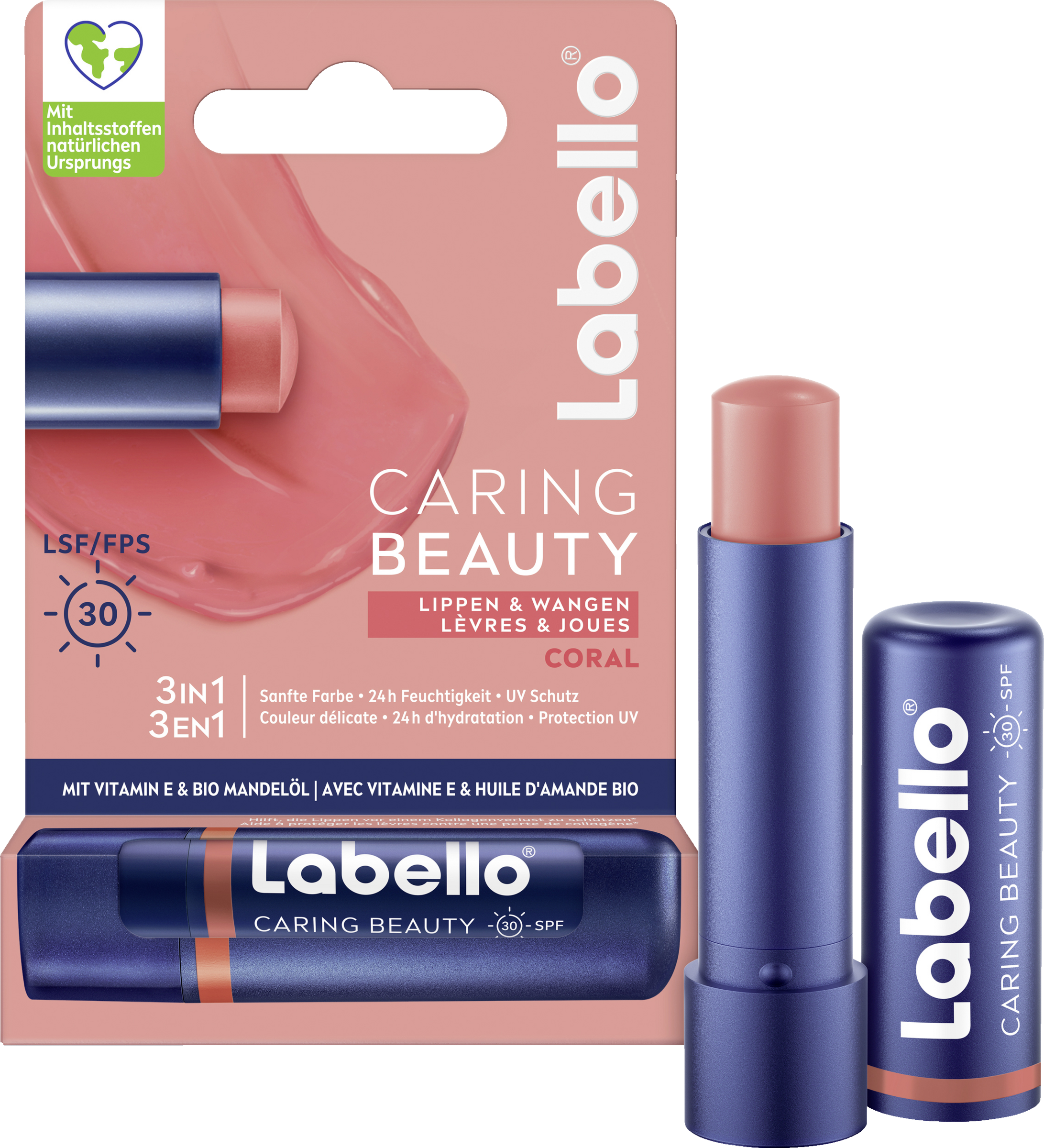 Labello Lippenpflegestift Caring Beauty Coral LSF 30 online kaufen ...