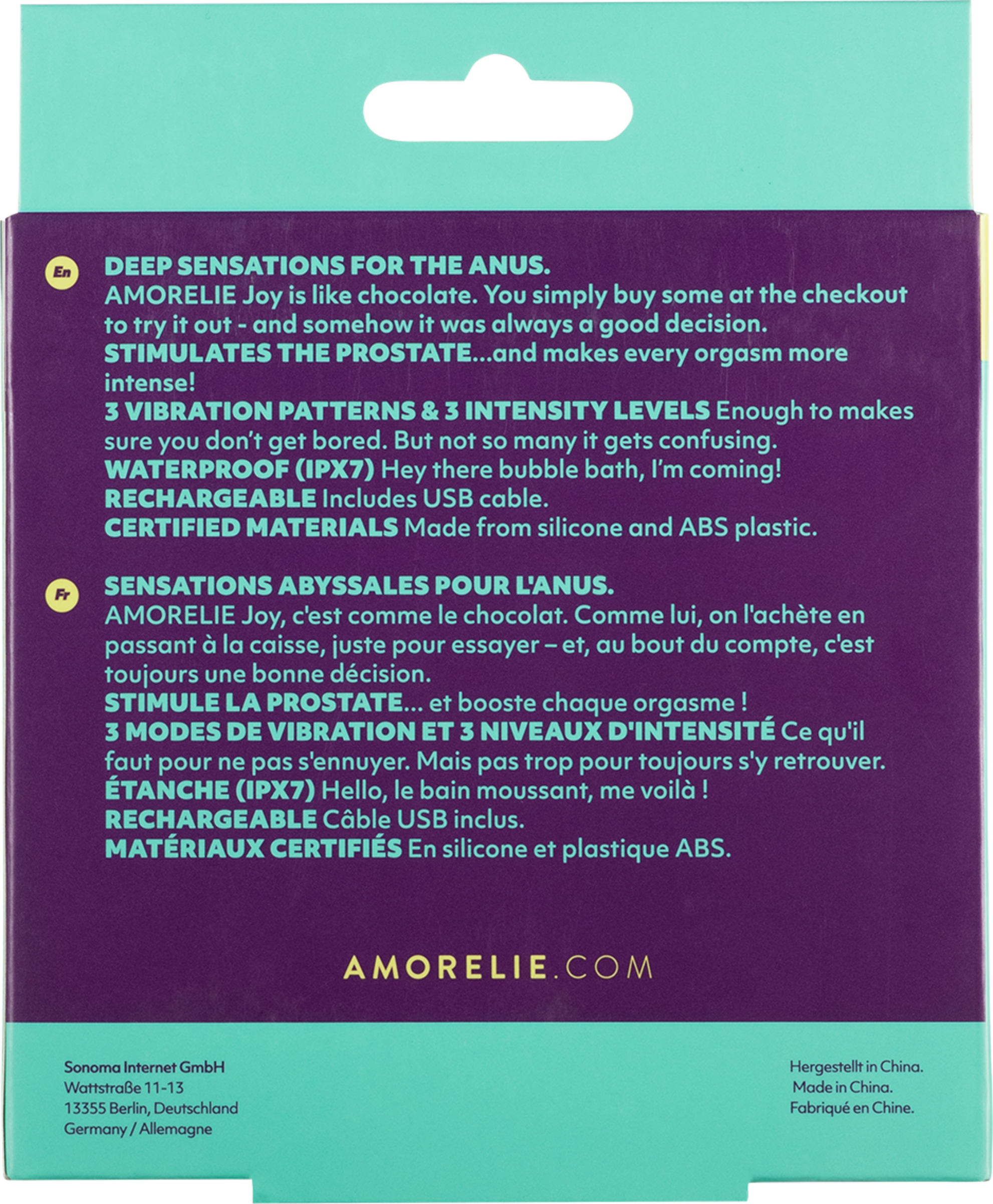 AMORELIE Joy Prostata Stimulator mit Vibration Melt lila online kaufen | rossmann.de