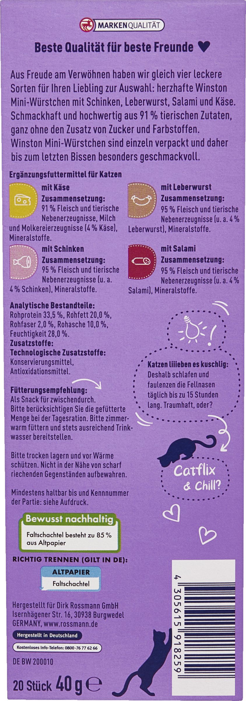 Winston Winston Mini-Würstchen: mit Käse, mit Schinken, mit Leberwurst ...