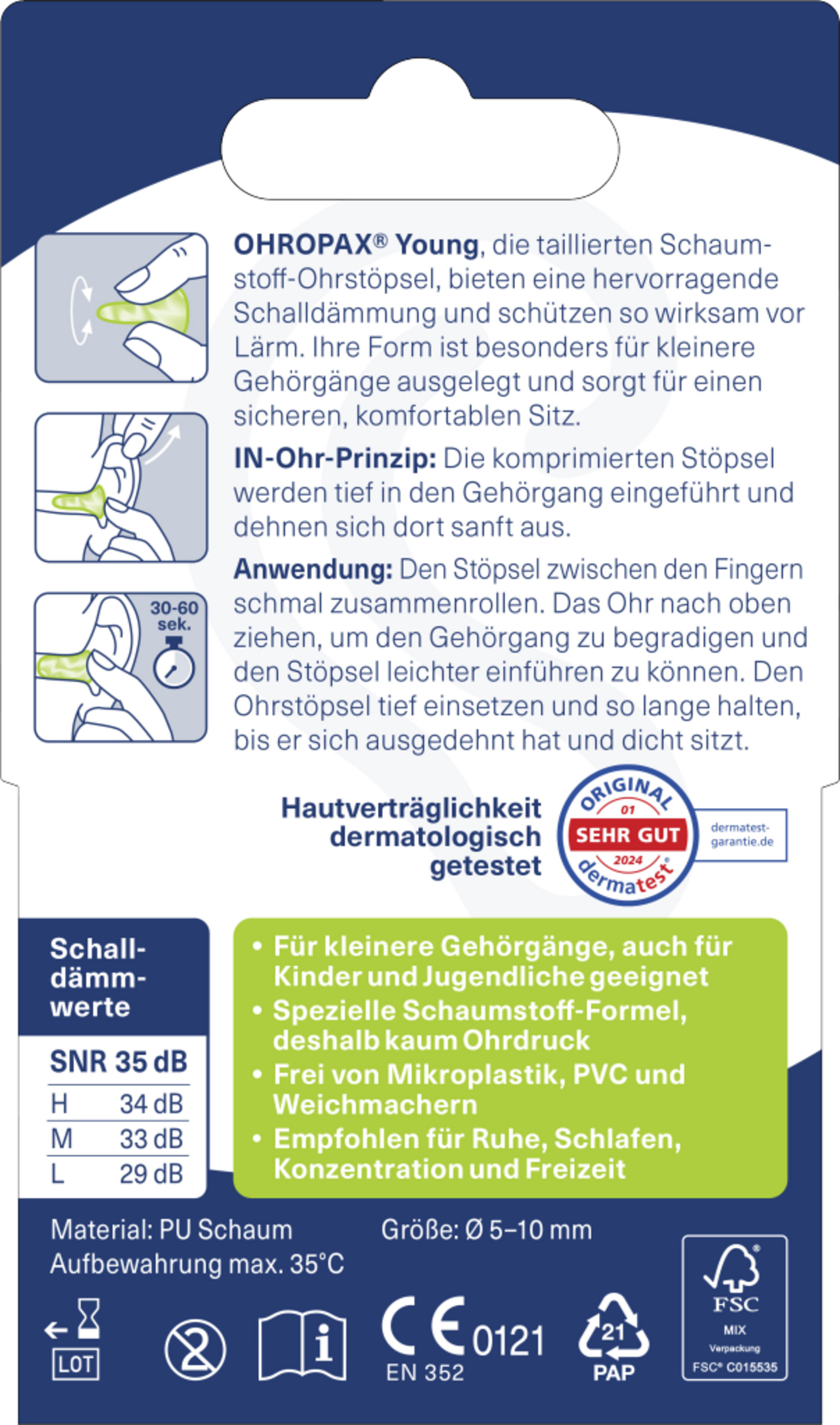 Ohropax IN-Ohr-Stöpsel YOUNG online kaufen | rossmann.de