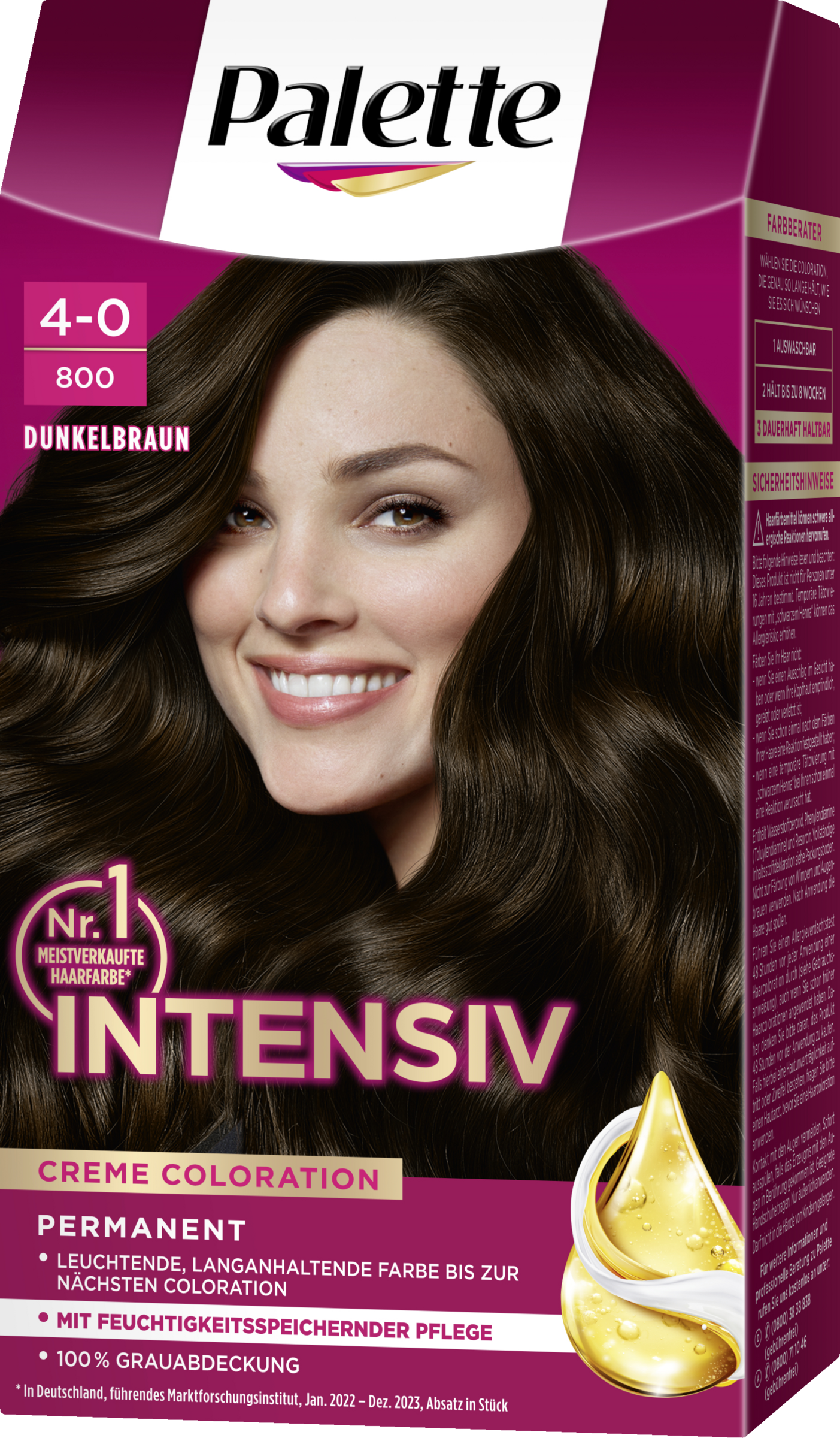 Poly Palette Intensiv Creme Coloration 4-0800 Dunkelbraun online kaufen ...