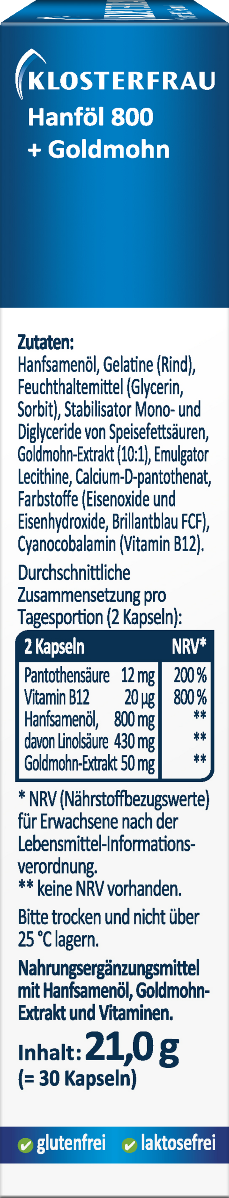 Klosterfrau Hanföl 800 + Goldmohn Kapseln online kaufen | rossmann.de