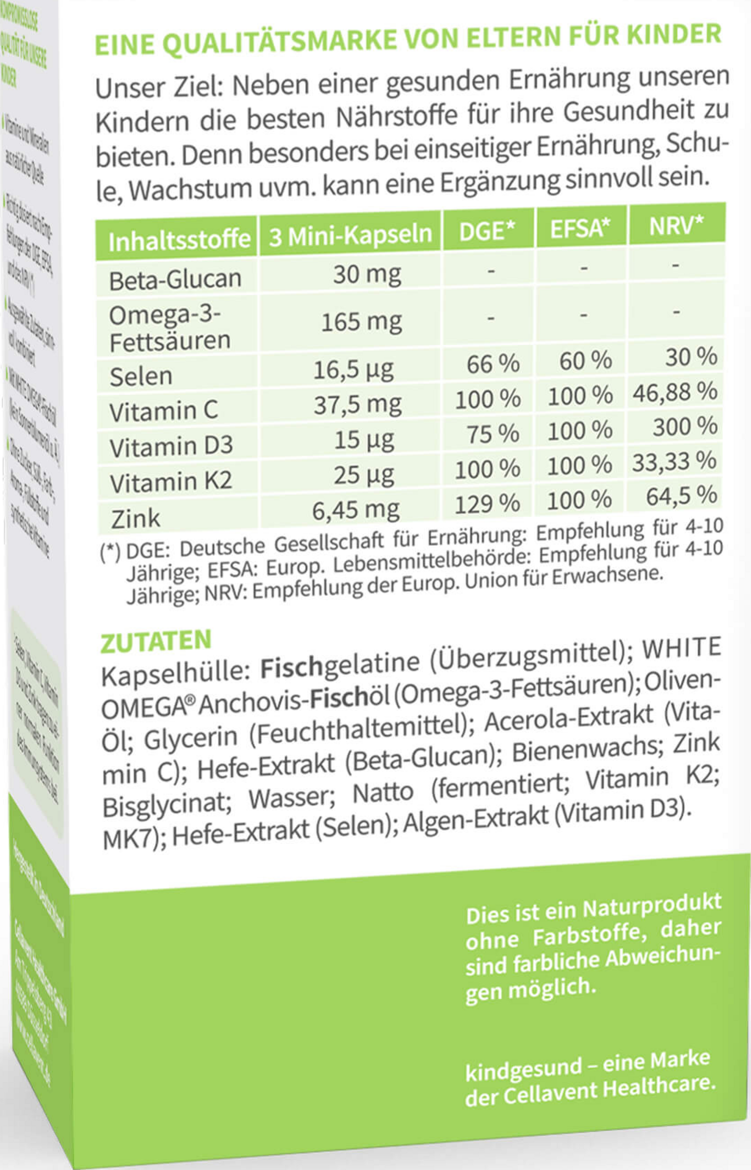 kindgesund WHITE OMEGA Kids Immun Mini-Kapseln online kaufen | rossmann.de