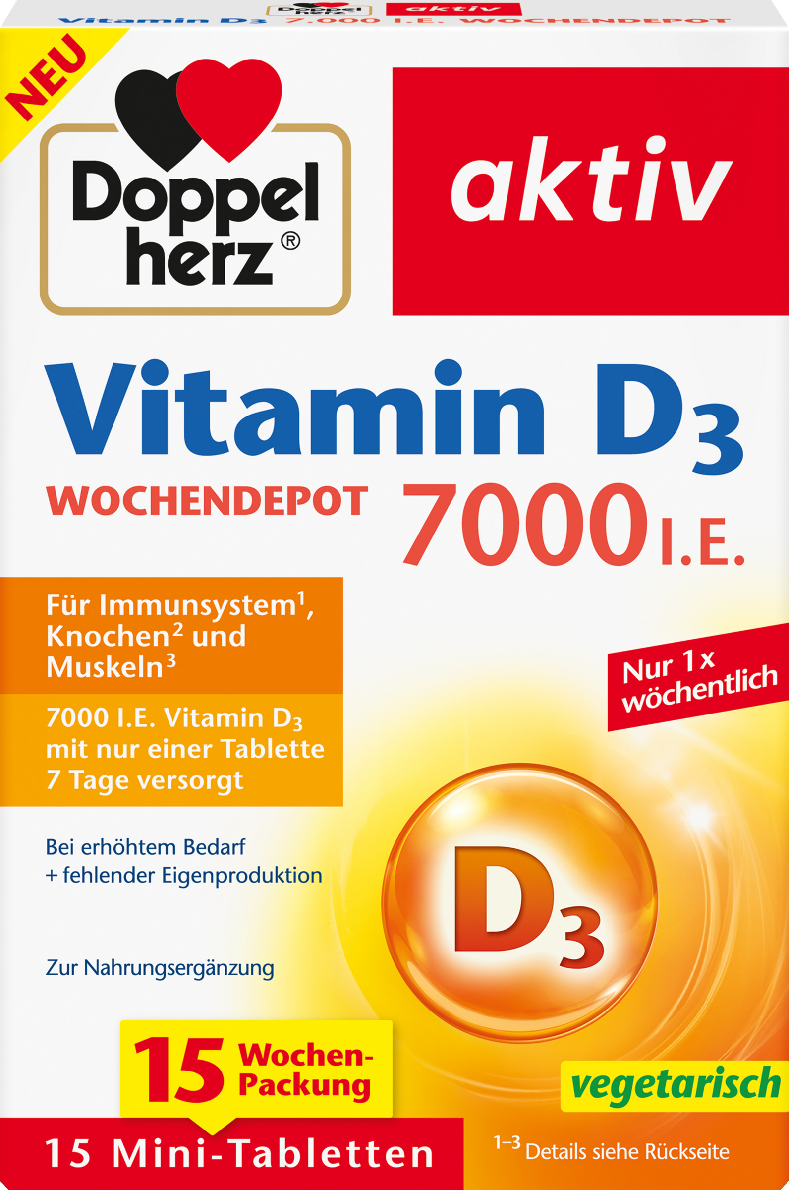 Doppelherz Vitamin D3 7000 IE Mini-Tabletten online kaufen | rossmann.de