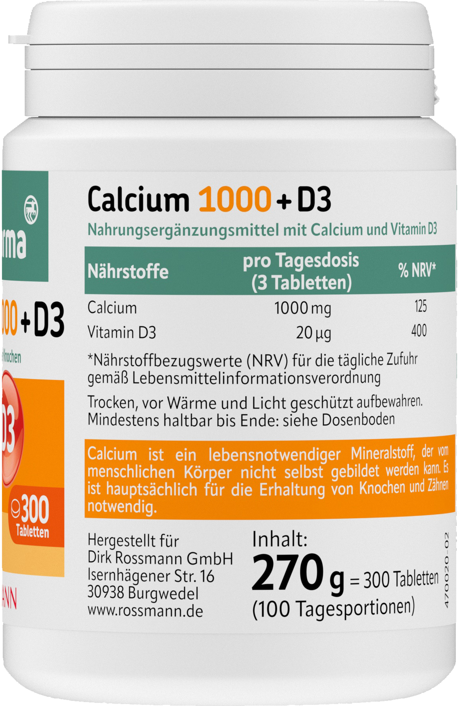 altapharma Calcium 1000 + Vitamin D3 online kaufen | rossmann.de