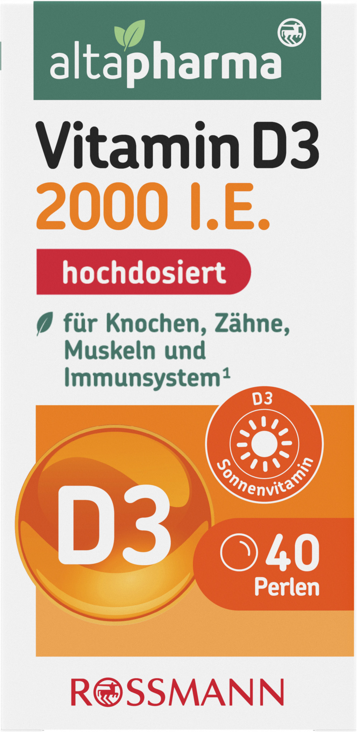 altapharma Vitamin D3 2.000 I.E. Perlen online kaufen | rossmann.de