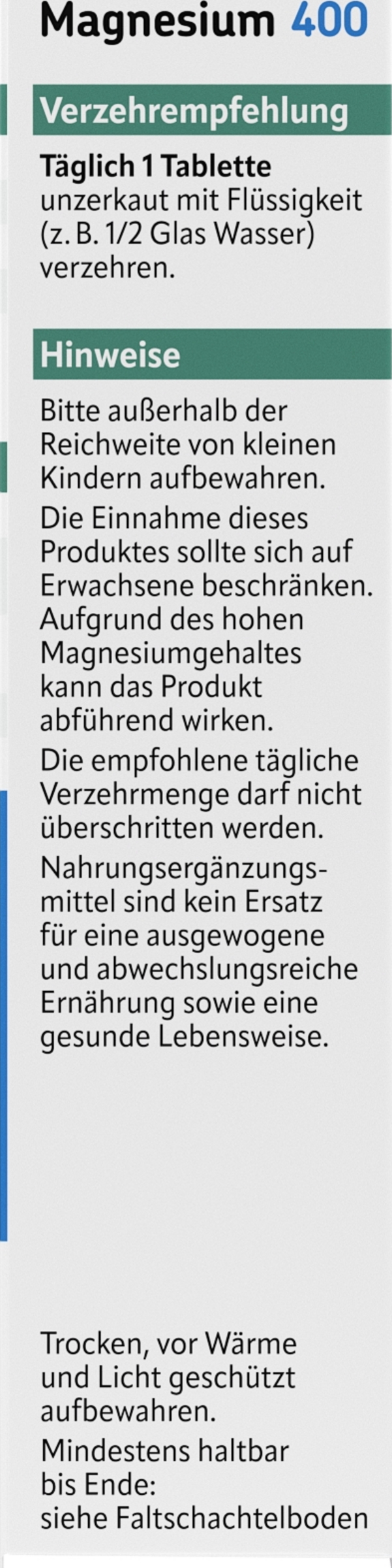 altapharma Magnesium 400 Tabletten online kaufen | rossmann.de