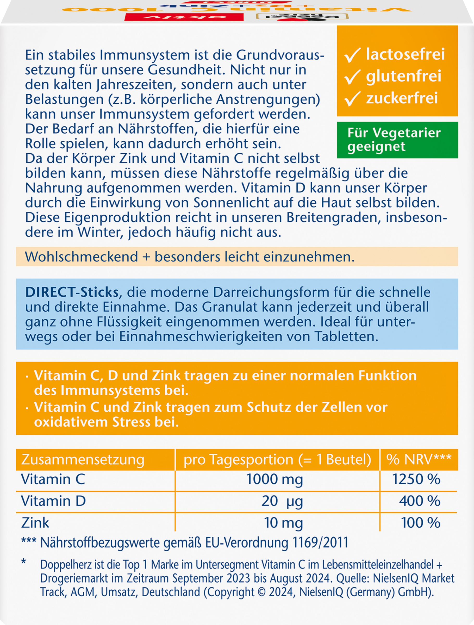 Doppelherz aktiv Vitamin C 1000 + D3 + Zink online kaufen | rossmann.de
