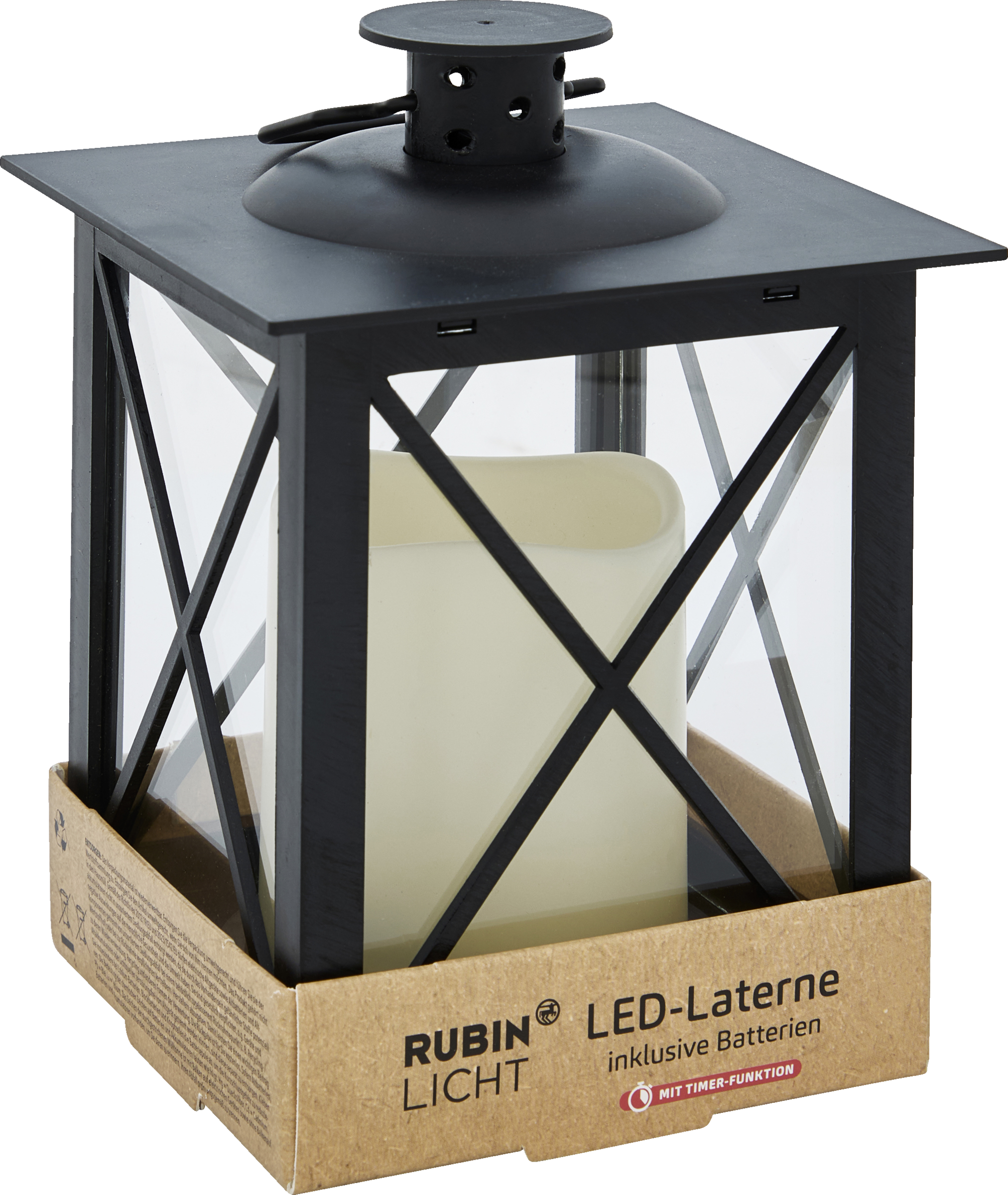 RUBIN LICHT METALL LATERNE m. LED KERZE | rossmann.de