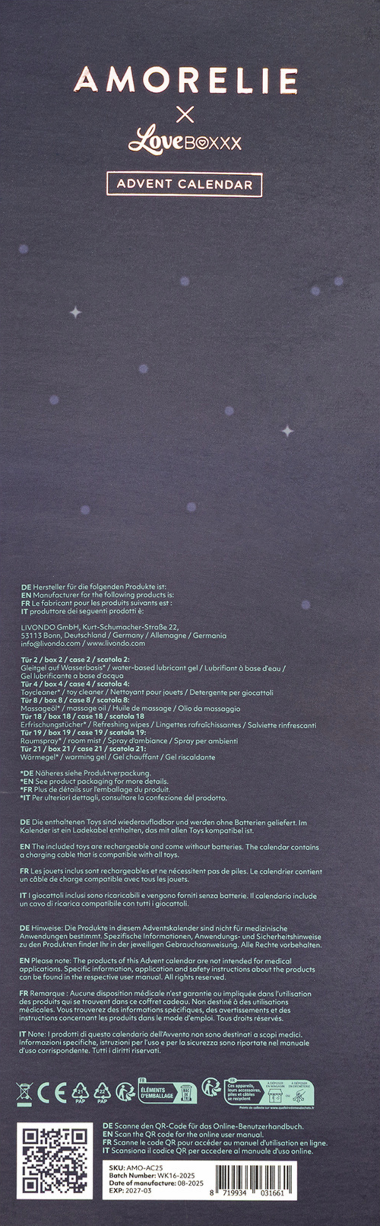 AMORELIE Adventskalender 2025 für Paare online kaufen | rossmann.de
