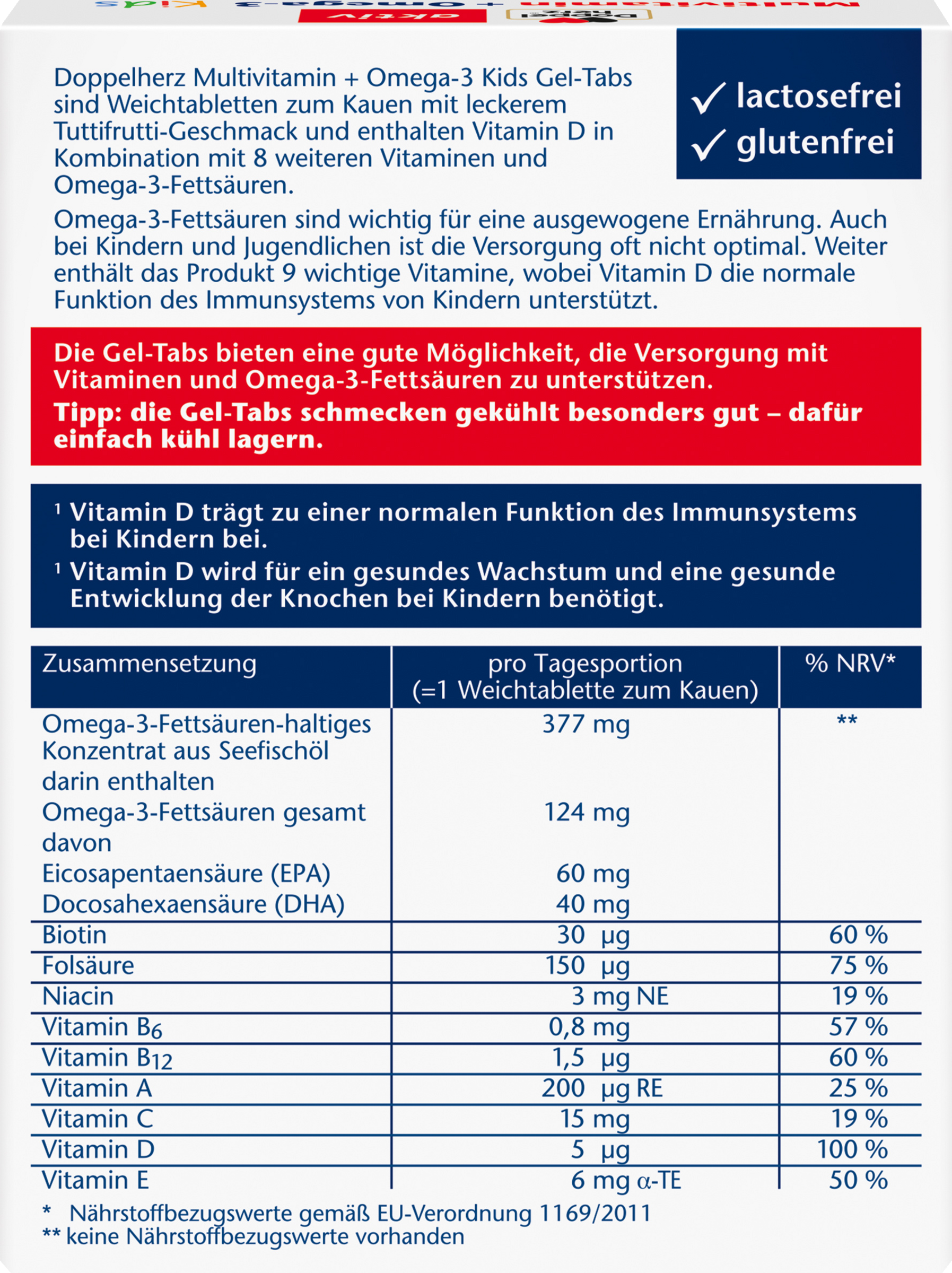 Doppelherz Multivitamin + Omega-3 Kids Gel-Tabs online kaufen | rossmann.de