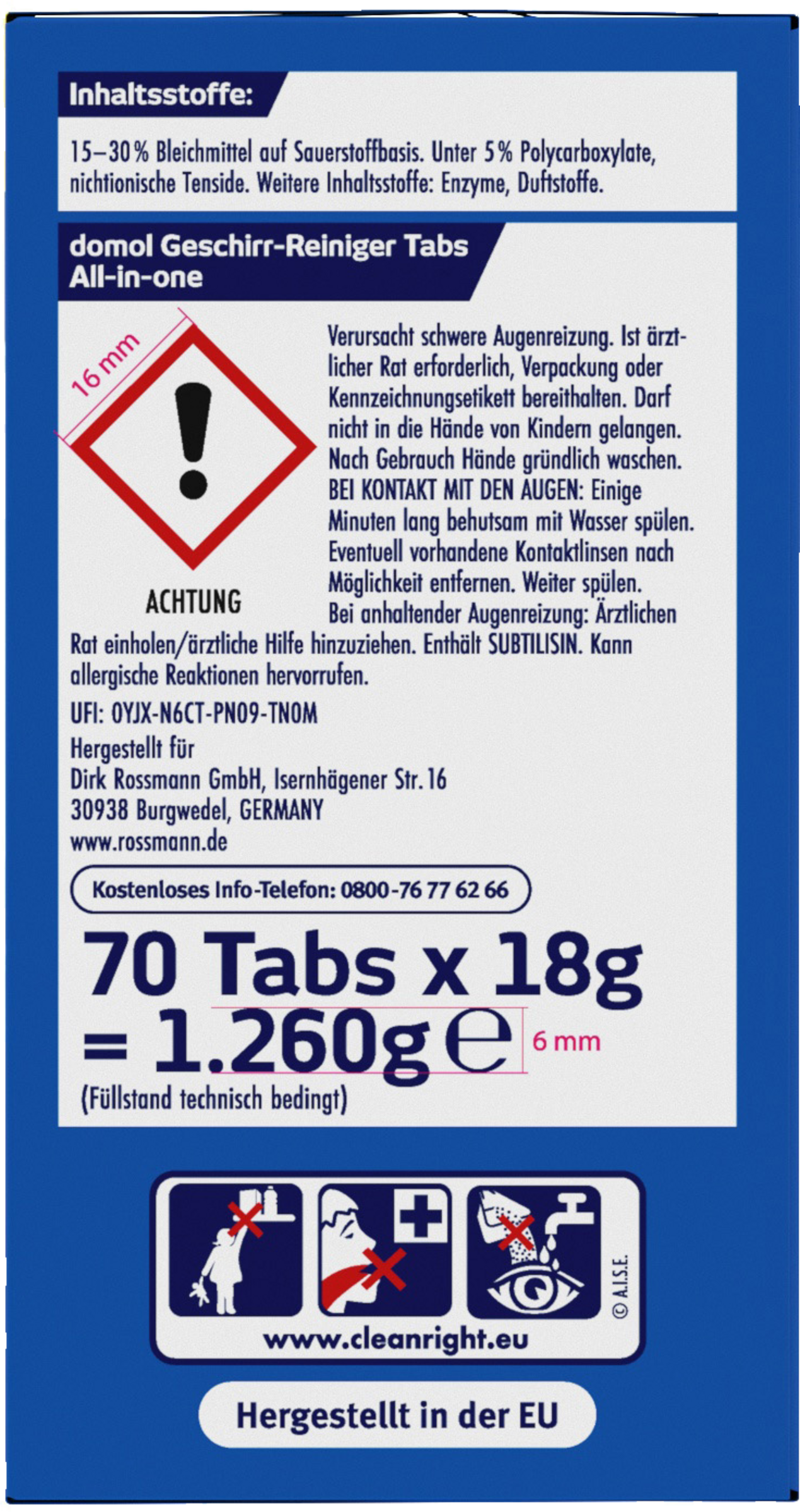 domol Geschirr-Reiniger Tabs All-in-one XL-Sparpack online kaufen ...