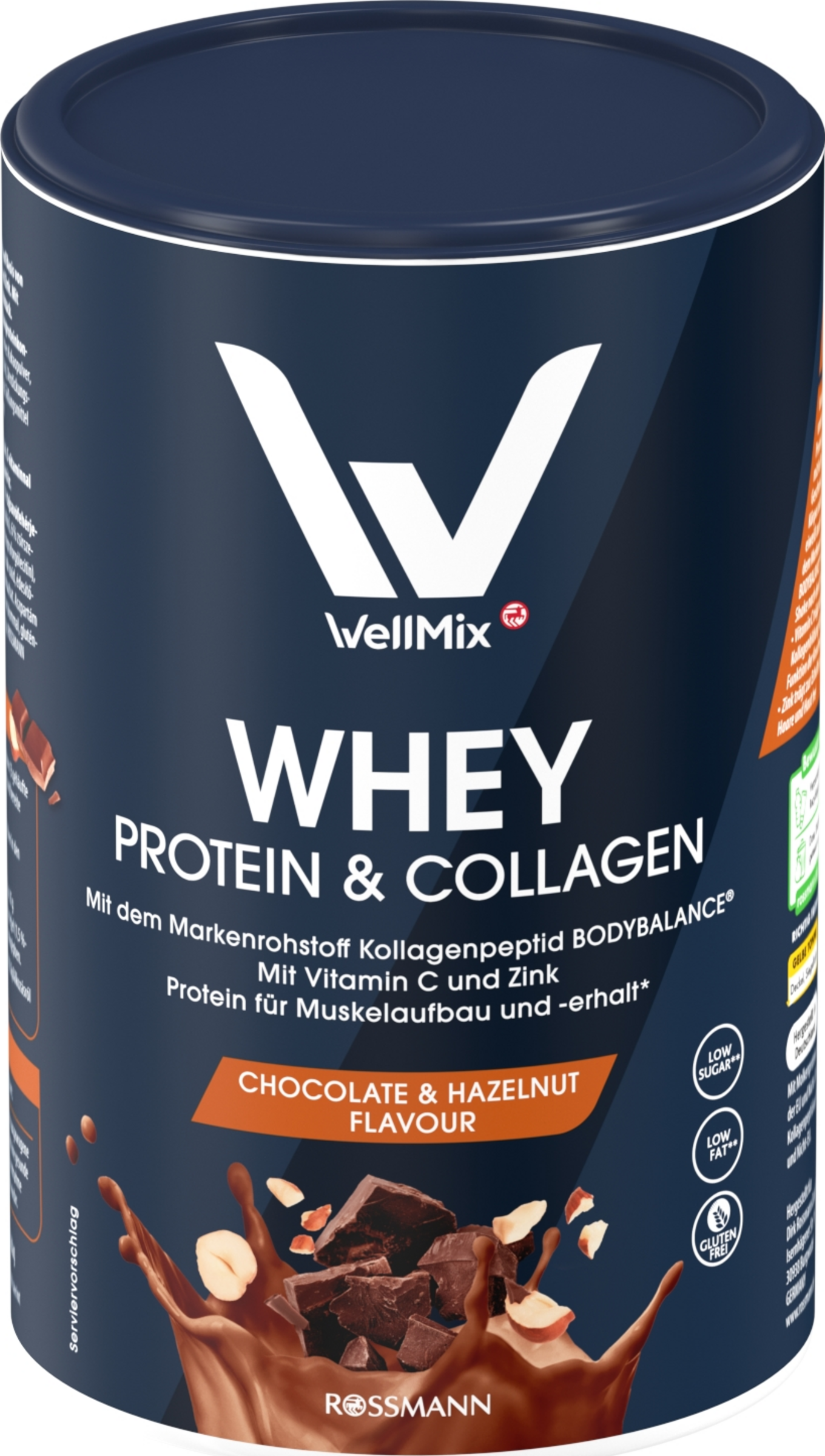 WellMix Proteinpulver mit Kollagen Whey Protein & Collagen Chocolate ...