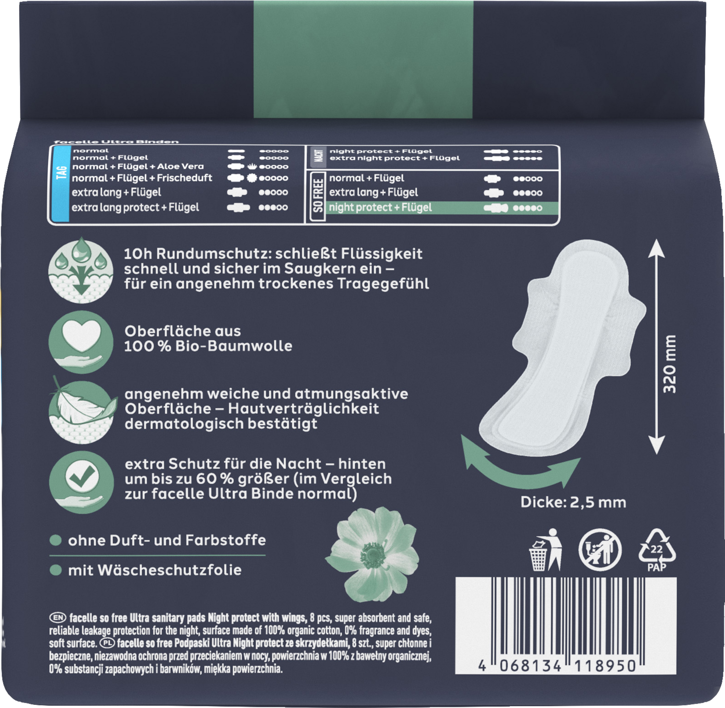 facelle Ultra Binden night protect online kaufen | rossmann.de